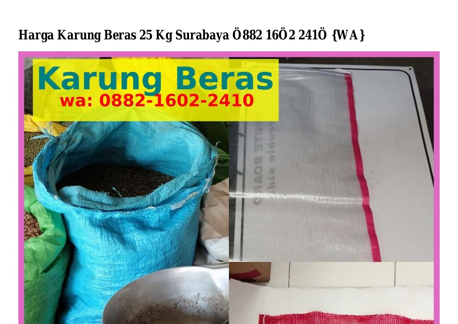 Harga Karung Beras 25 Kg Surabaya.pdf | DocDroid