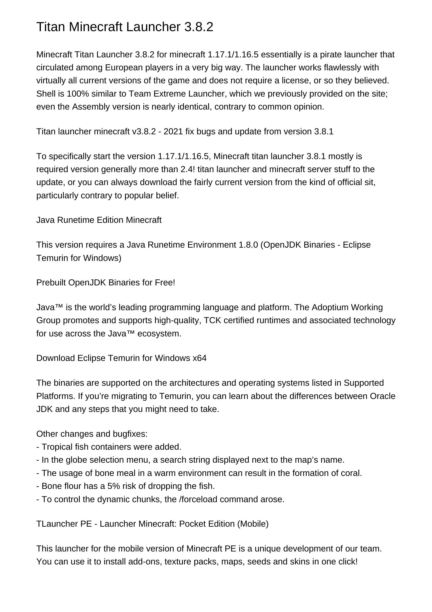 Titan Minecraft Launcher 382bcfti.pdf.pdf | DocDroid