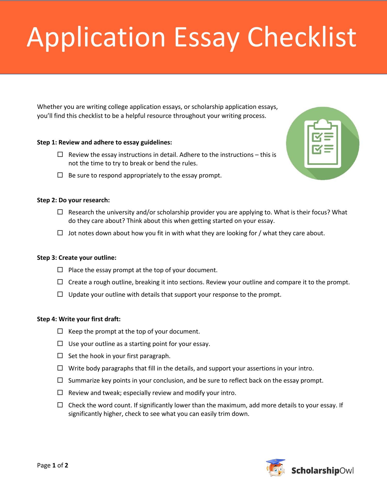Application Essay Checklist Rev.pdf | DocDroid