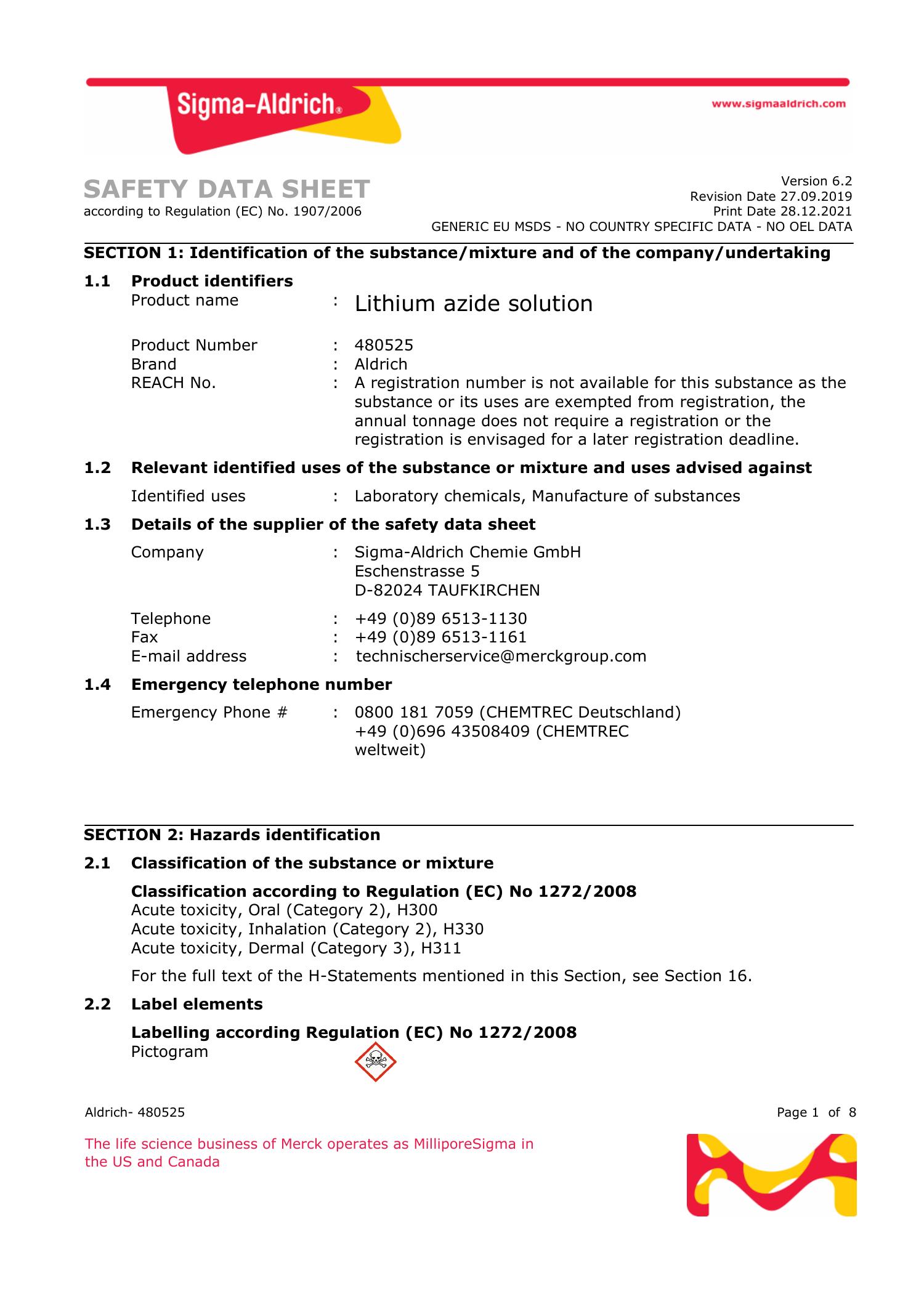 Lithium azide solution 20% SA.pdf | DocDroid