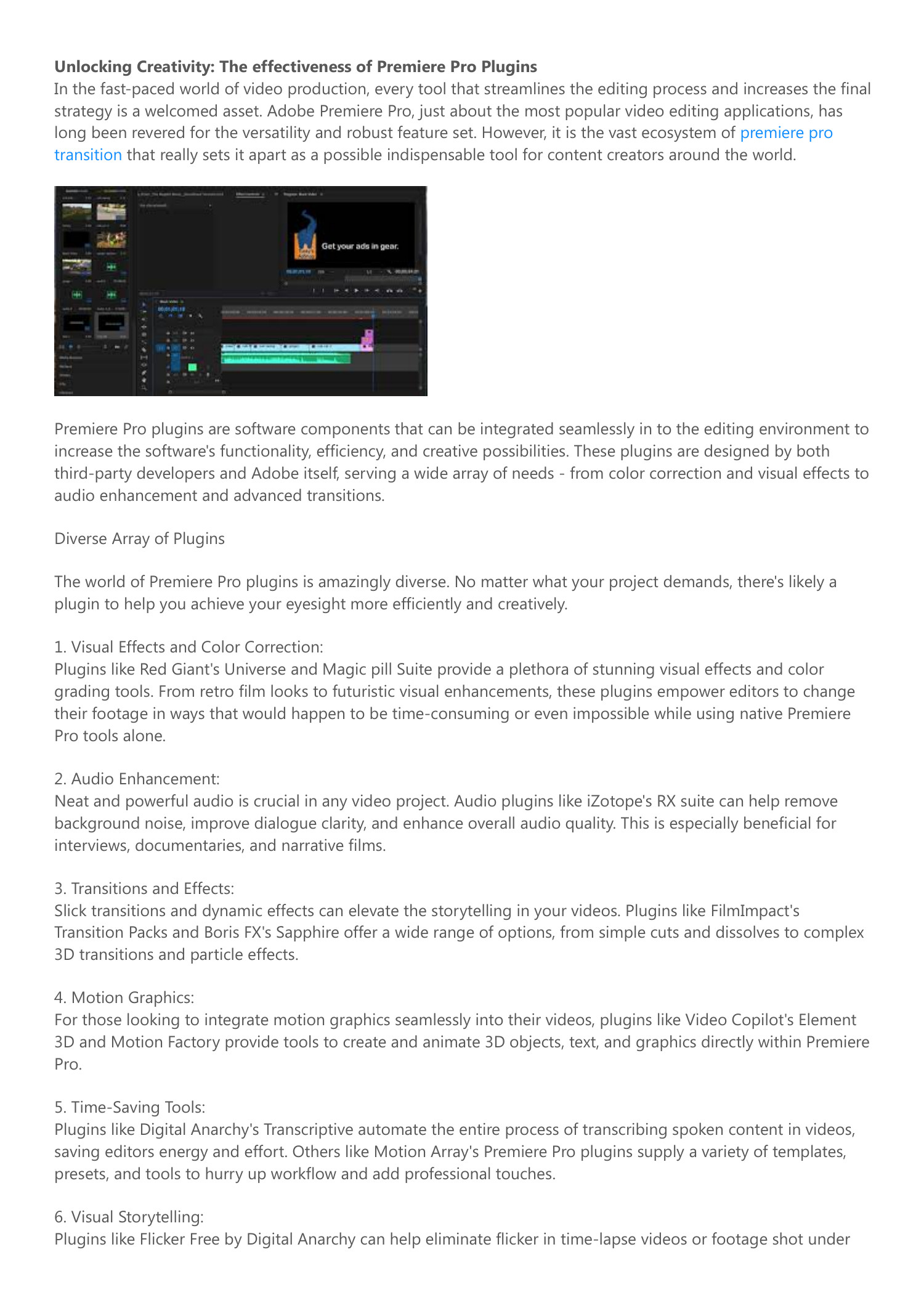 Unlocking Creativity The effectiveness of Premiere Pro Plugins34.pdf ...