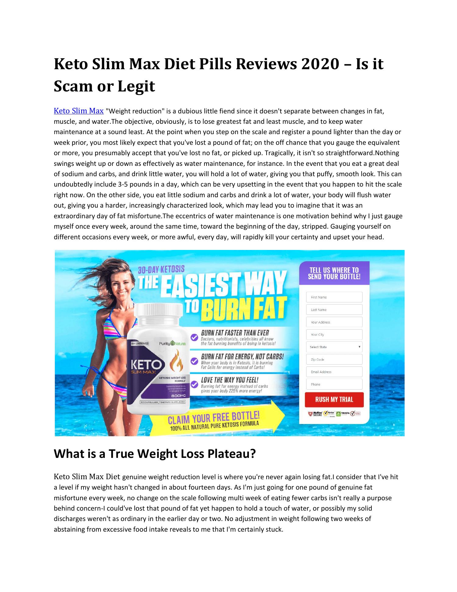 Keto Slim Max Diet Pills Reviews 2020 Pdf Docdroid