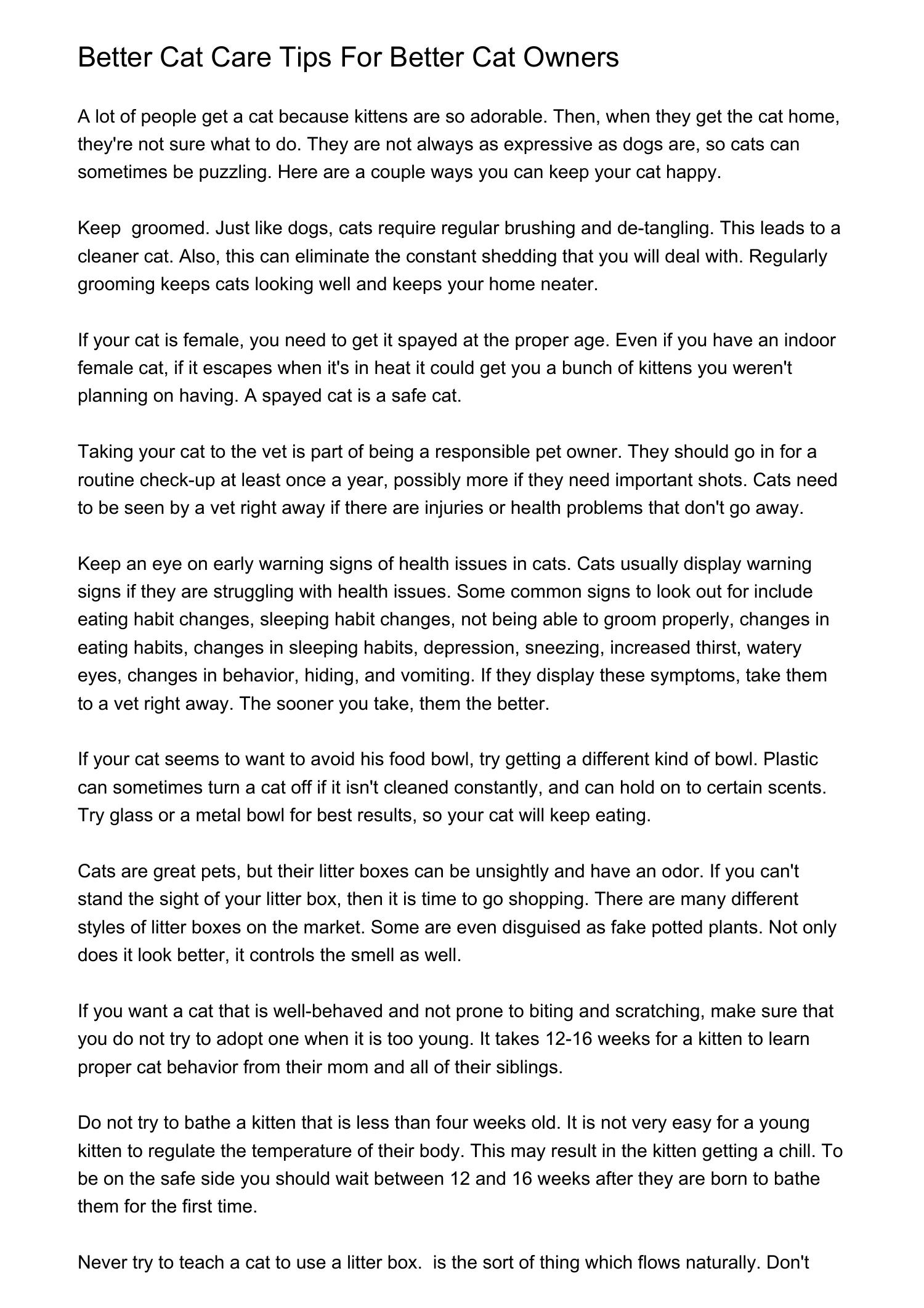 Better Cat Care Tips For Better Cat Ownerslkmip.pdf.pdf | DocDroid