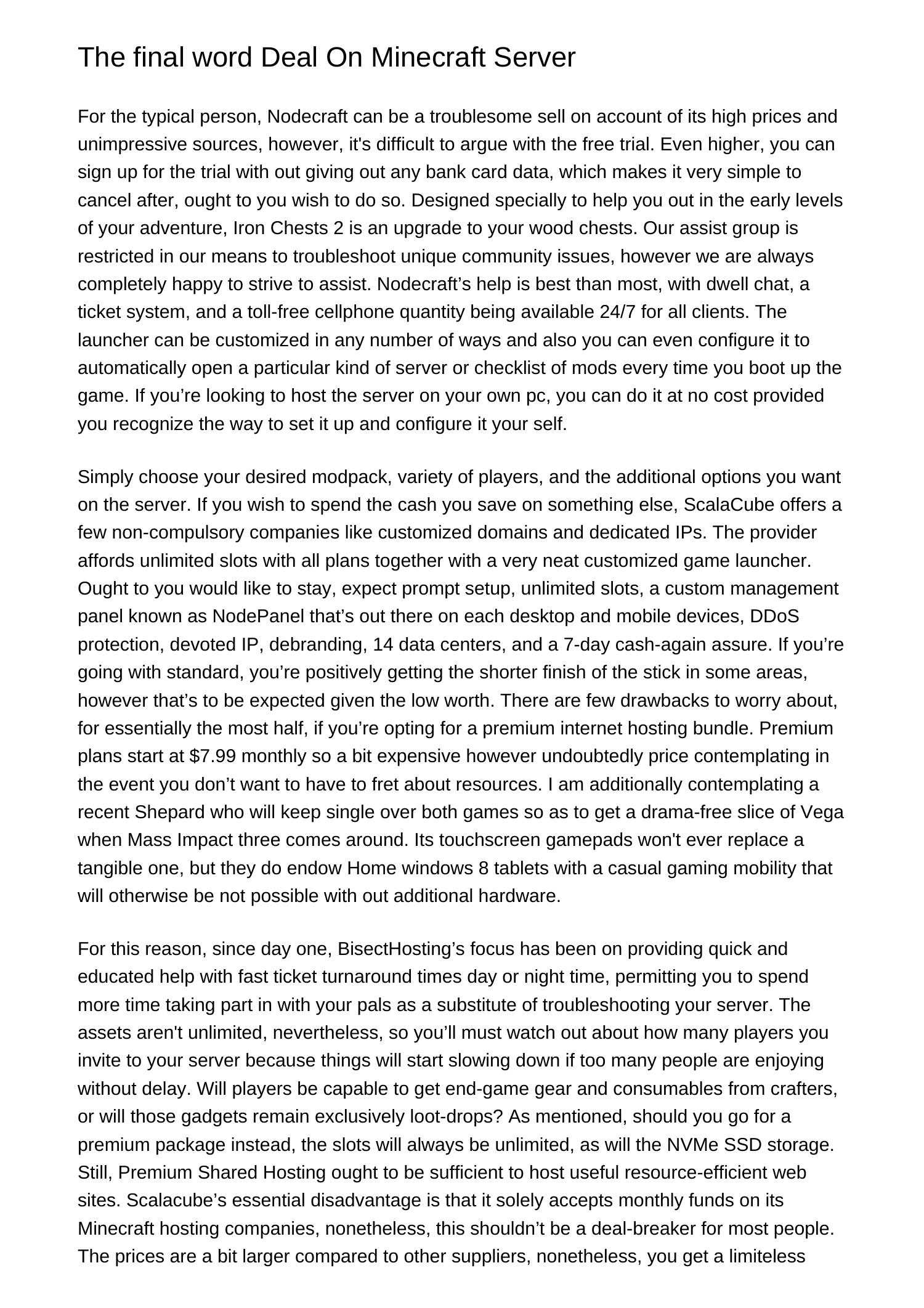 The final word Deal On Minecraft Servervjlin.pdf.pdf | DocDroid