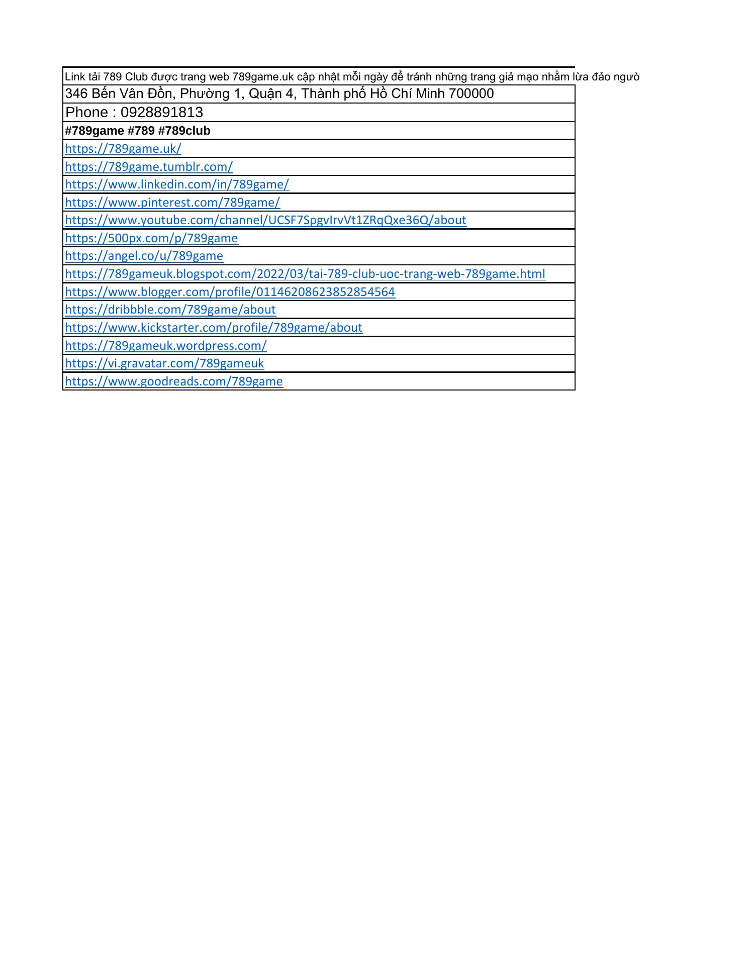 789 Club.xlsx | DocDroid