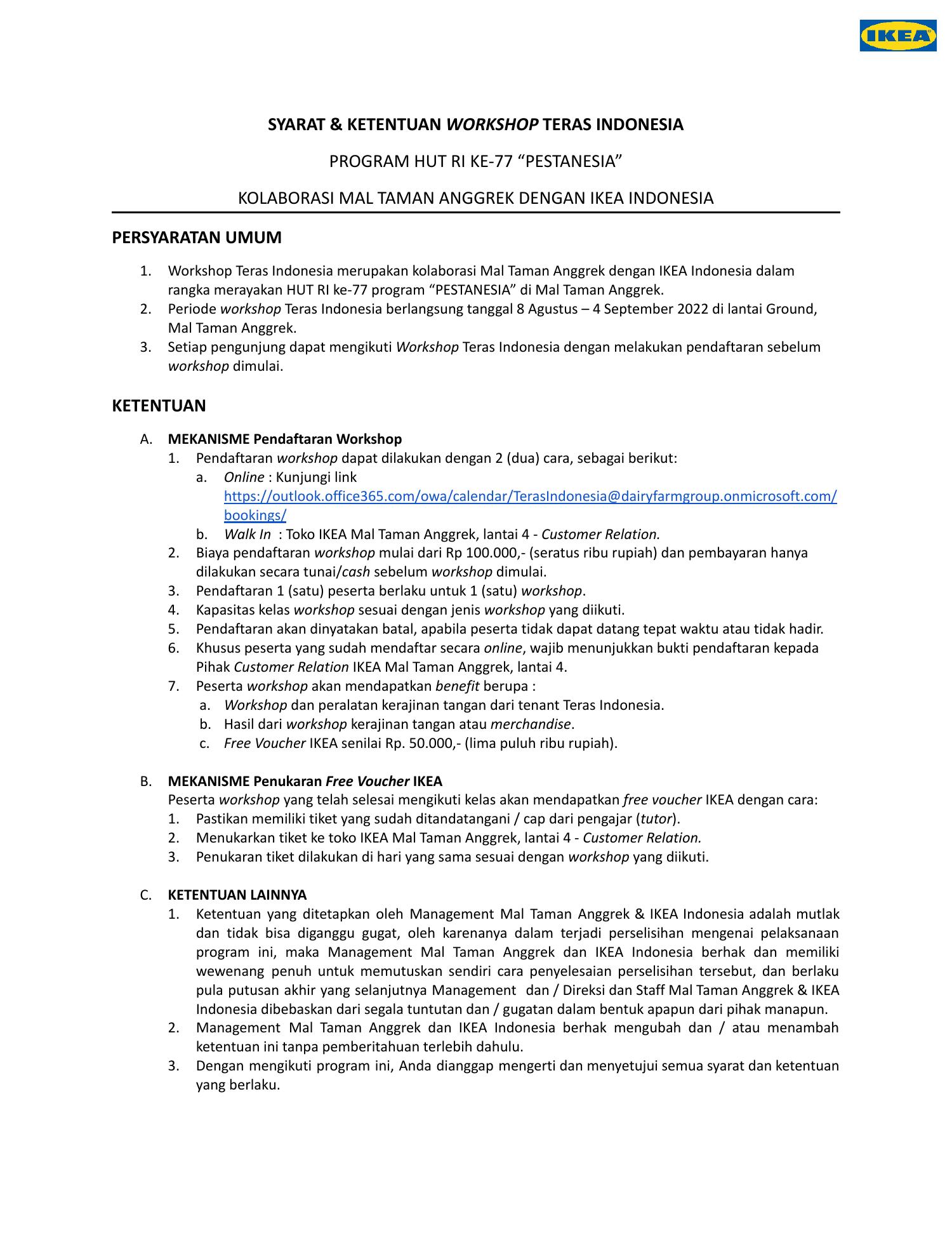 Syarat & Ketentuan Workshop TERAS INDONESIA (IKEA Indonesia-Mal Taman Anggrek) (1).pdf | DocDroid