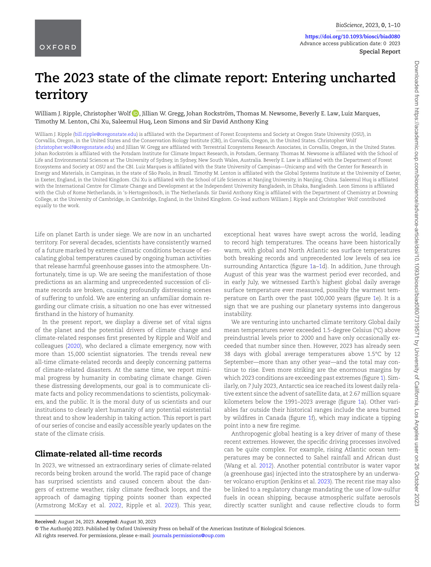2023 State Of Climate Report Pdf Docdroid