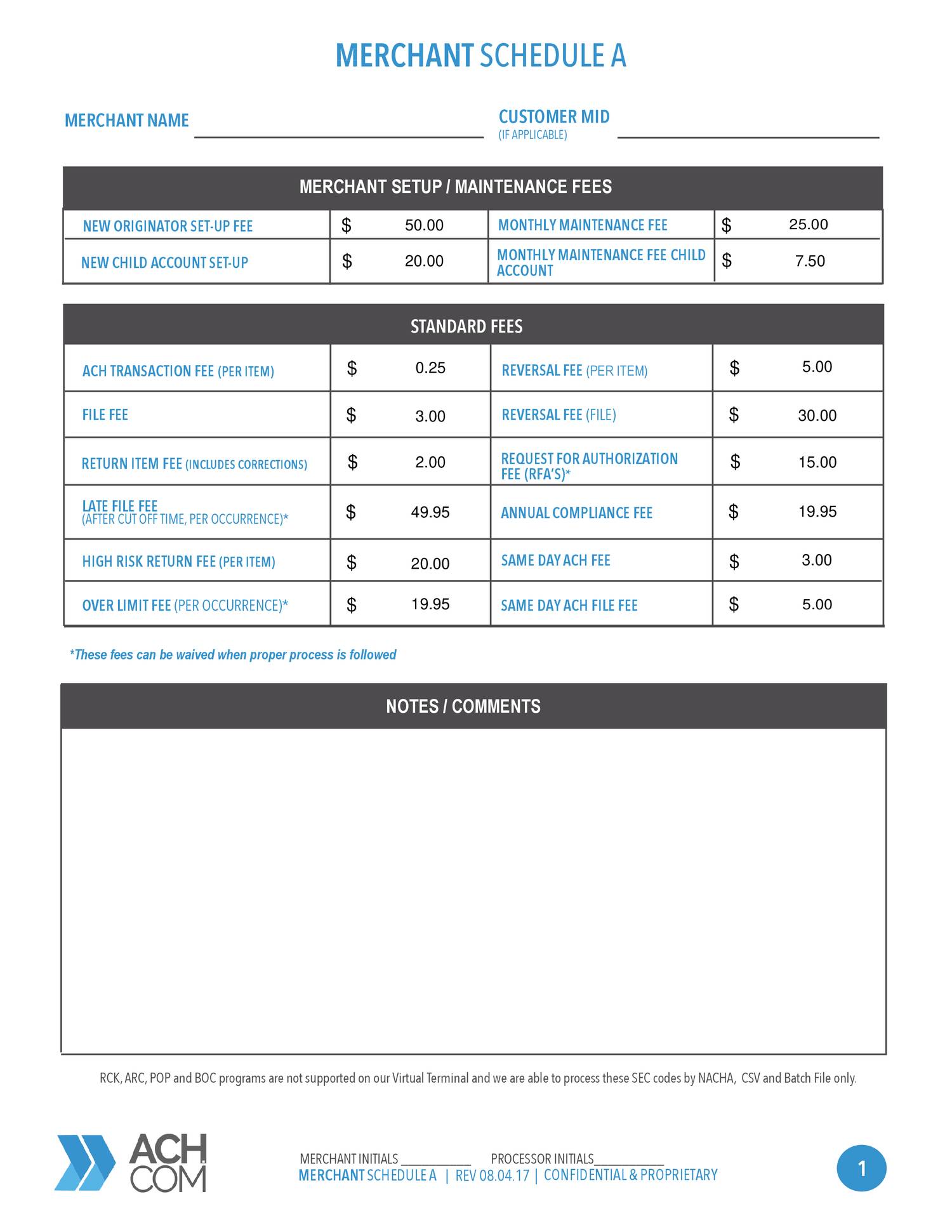 ACH Merchant Schedule A.pdf | DocDroid