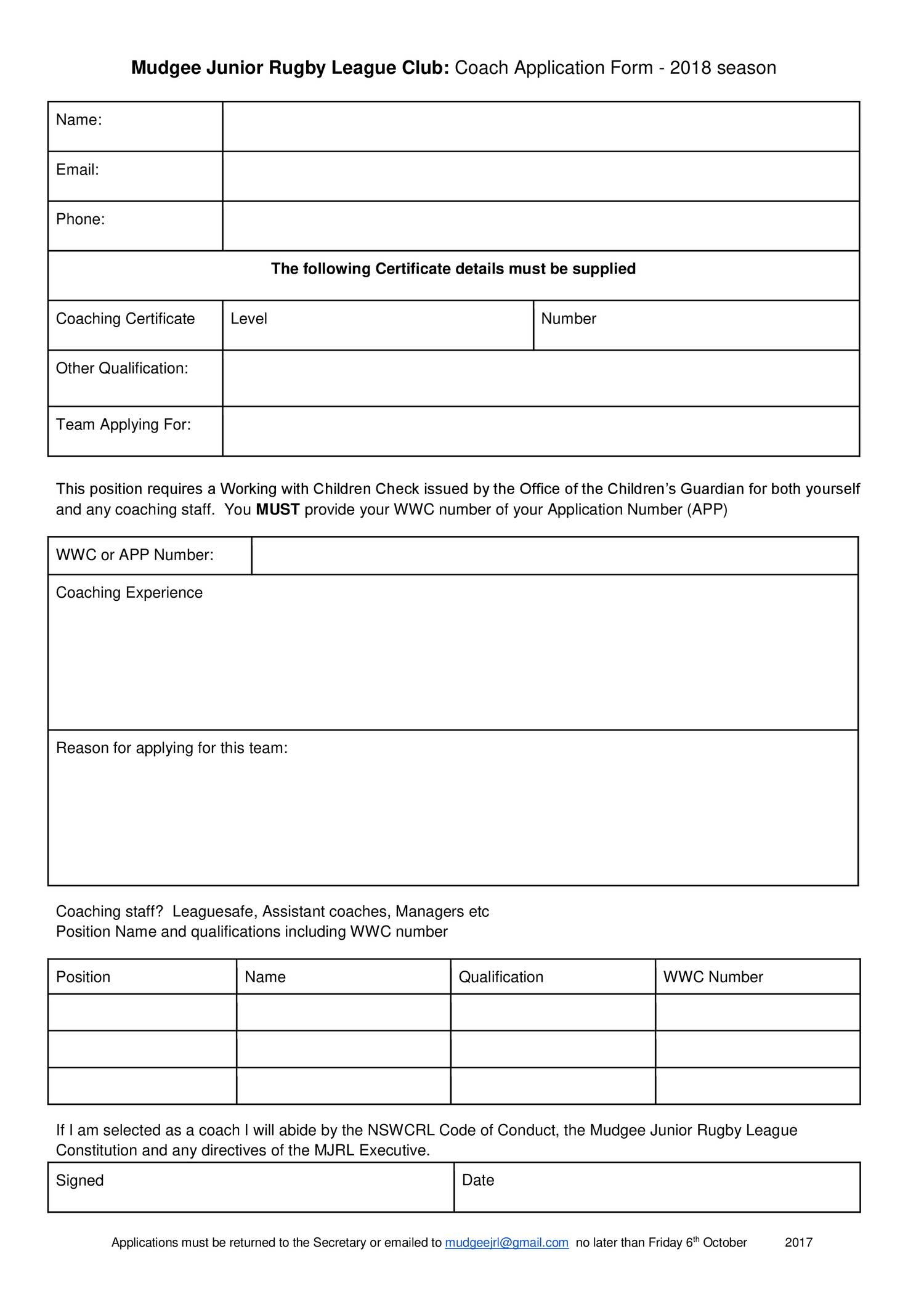MJRL Coach Application Form docx DocDroid MJRL Coach Application Form docx DocDroid