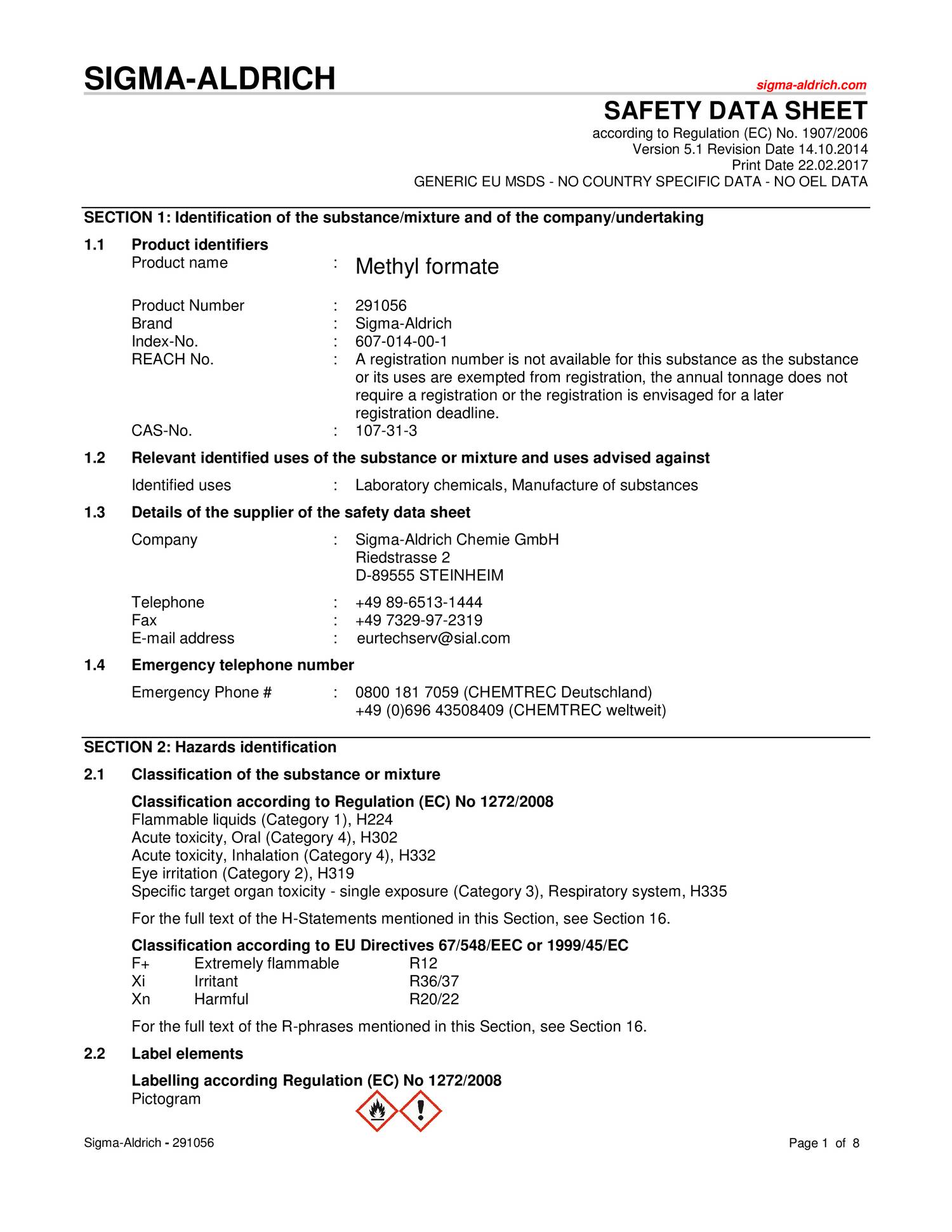 Methyl formate SA.pdf | DocDroid