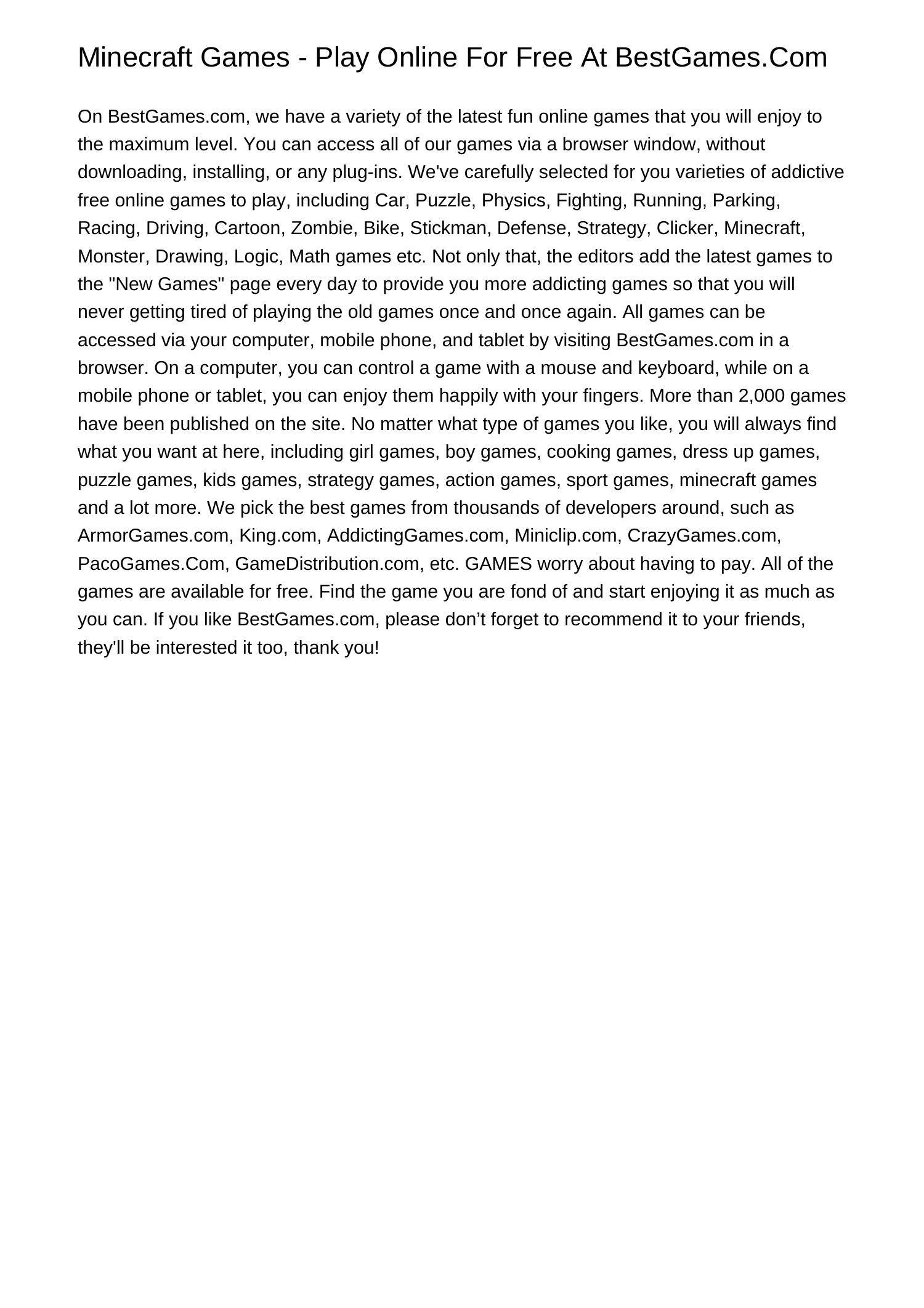 Minecraft Games Play Online For Free At BestGamesCommplqk.pdf.pdf ...