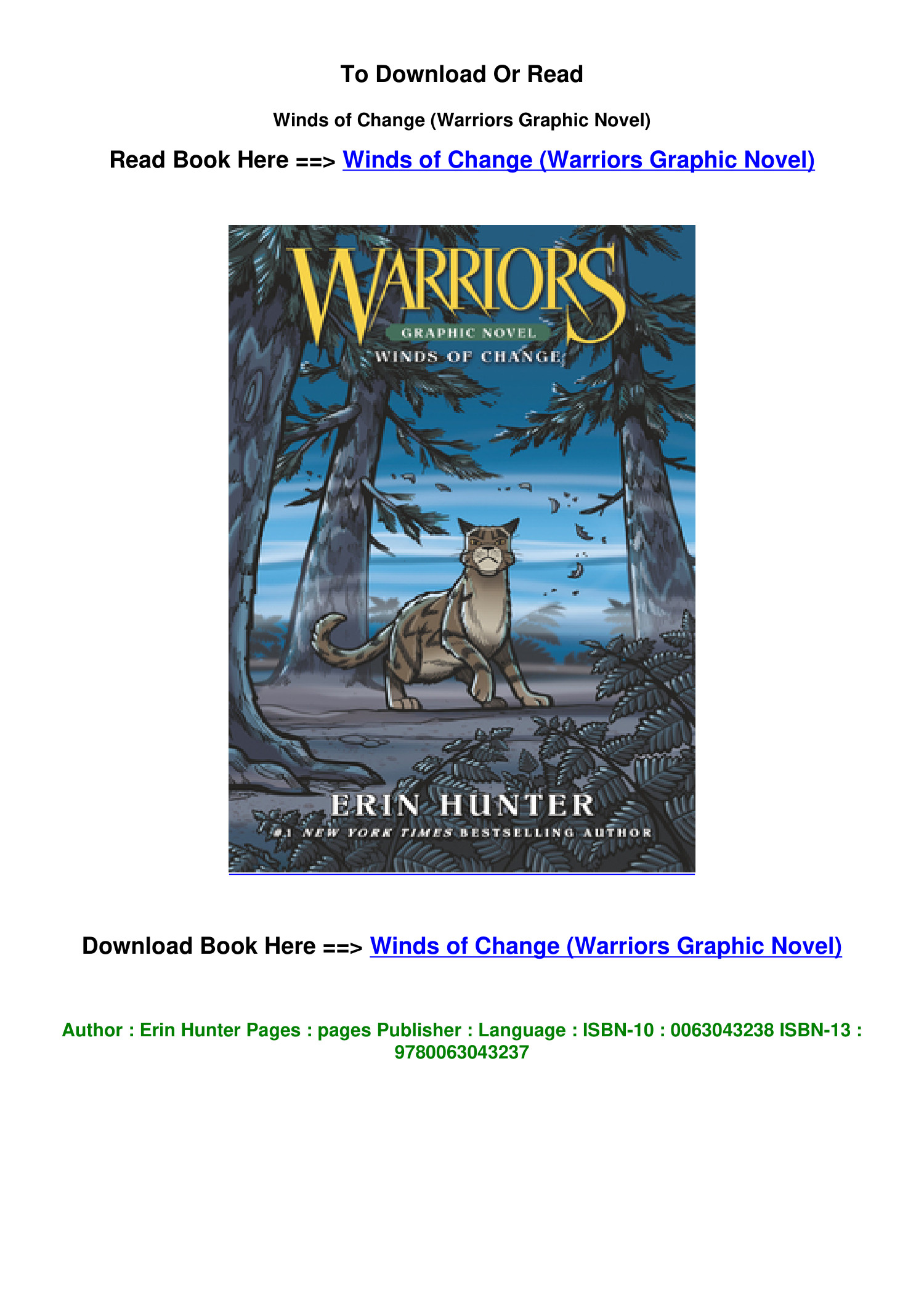 EPUB DOWNLOAD Winds of Change Warriors Graphic Novel by Erin Hunter.pdf | DocDroid