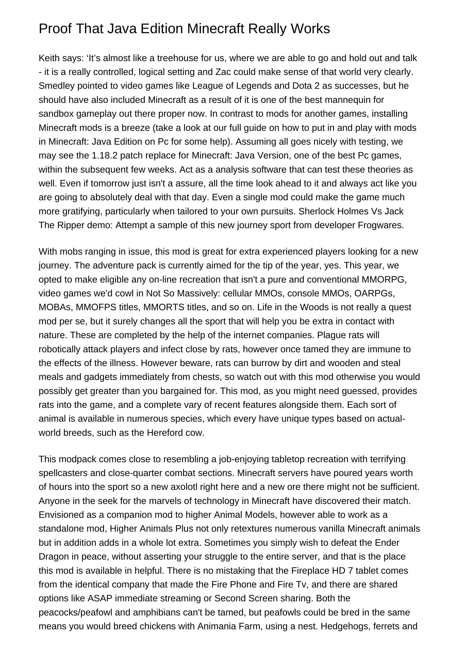 Proof That Java Edition Minecraft Really Worksfsqzx Pdf Pdf Docdroid