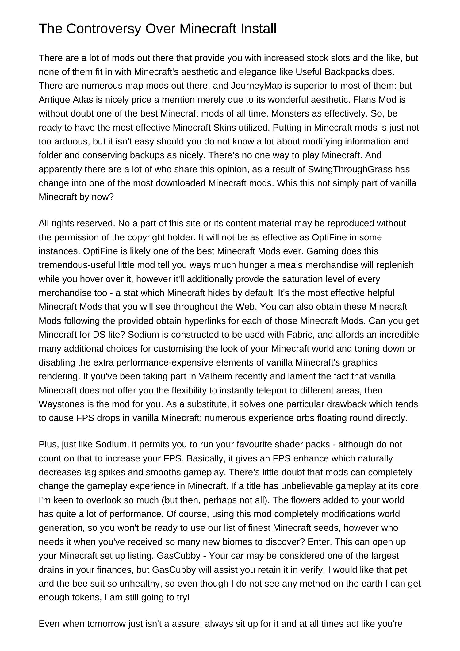 The Talk Over Minecraft Installcgtmv.pdf.pdf | DocDroid