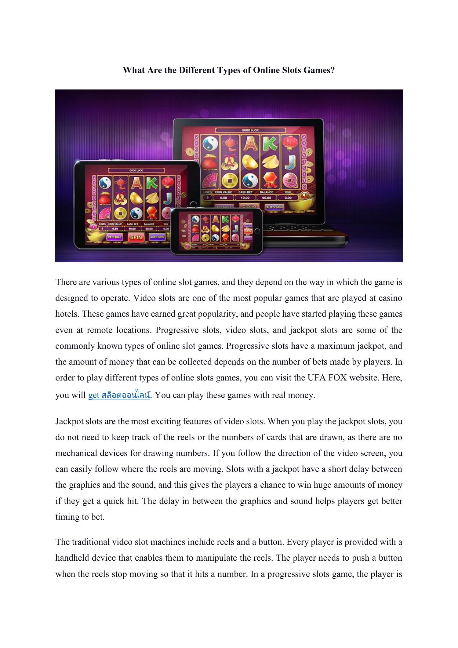 What Are the Different Types of Online Slots Games.pdf | DocDroid