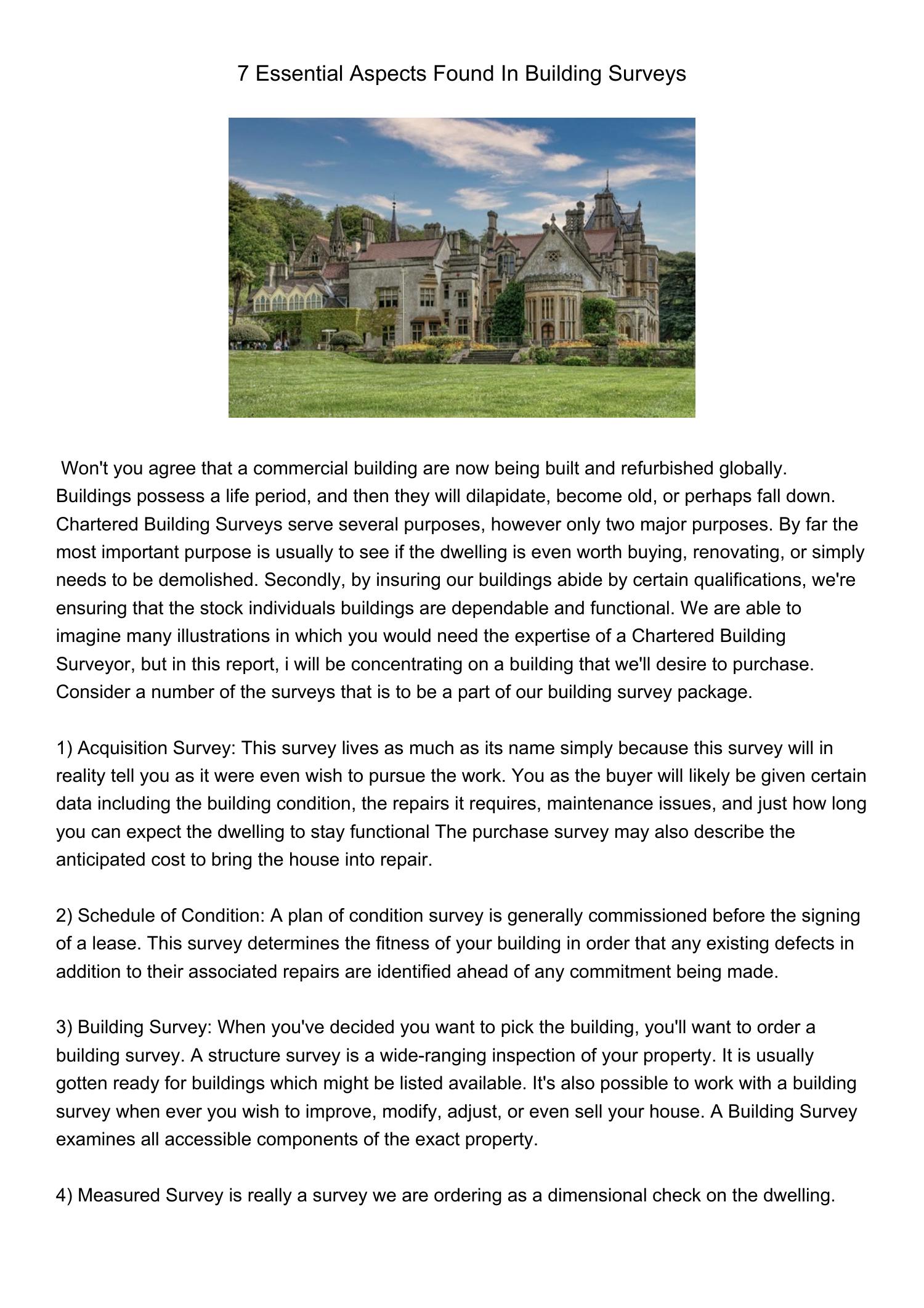 EssentialAspectsFoundInBuildingSurveys299.pdf | DocDroid