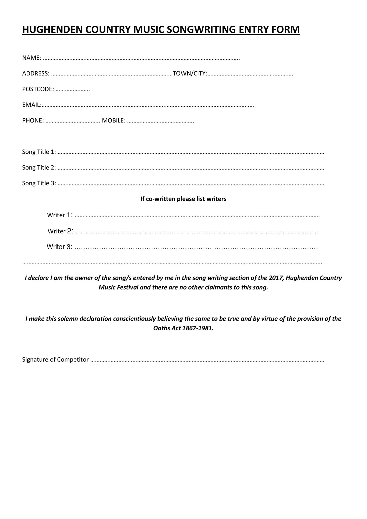 HUGHENDEN COUNTRY MUSIC SONGWRITING ENTRY FORM 2018.docx | DocDroid