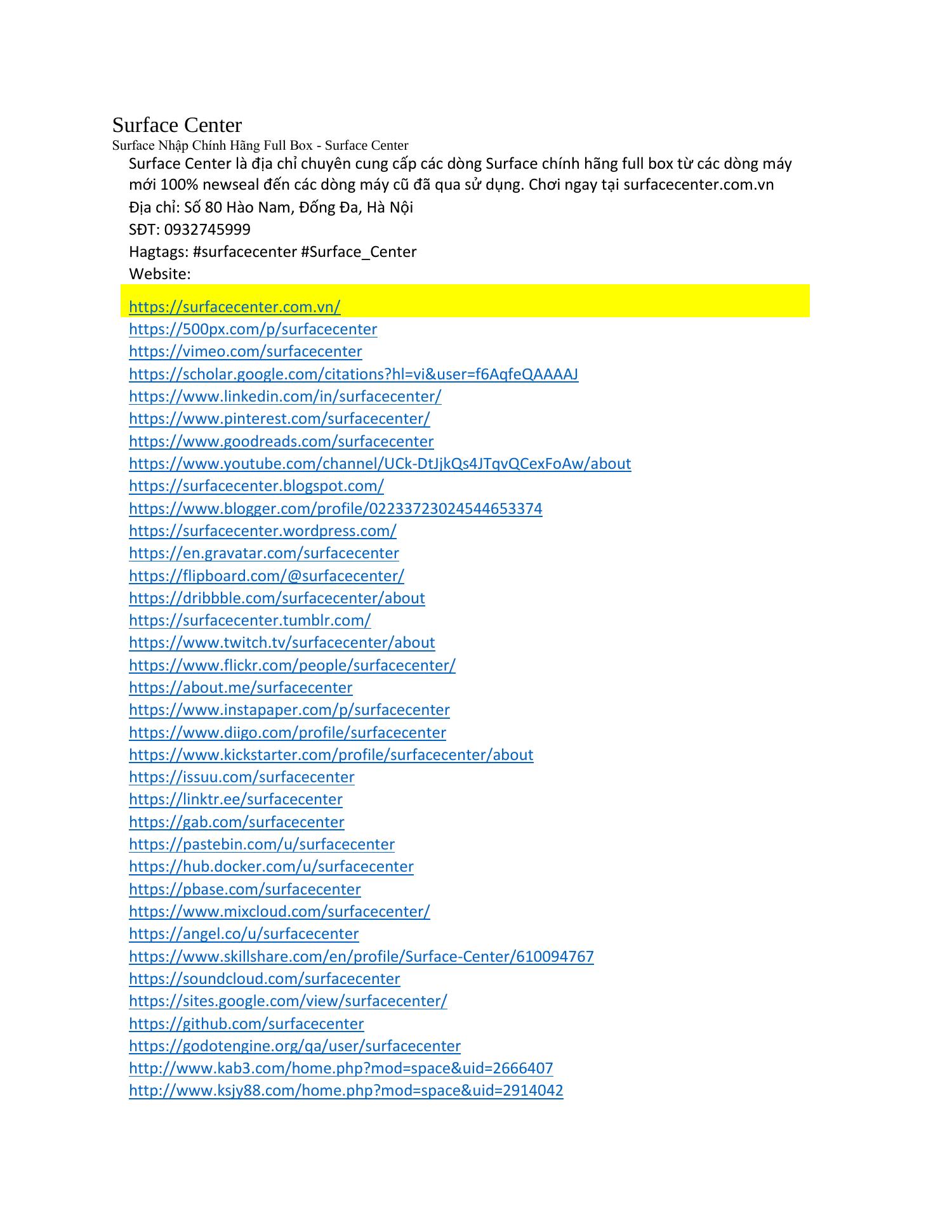 Surface Center.docx | DocDroid