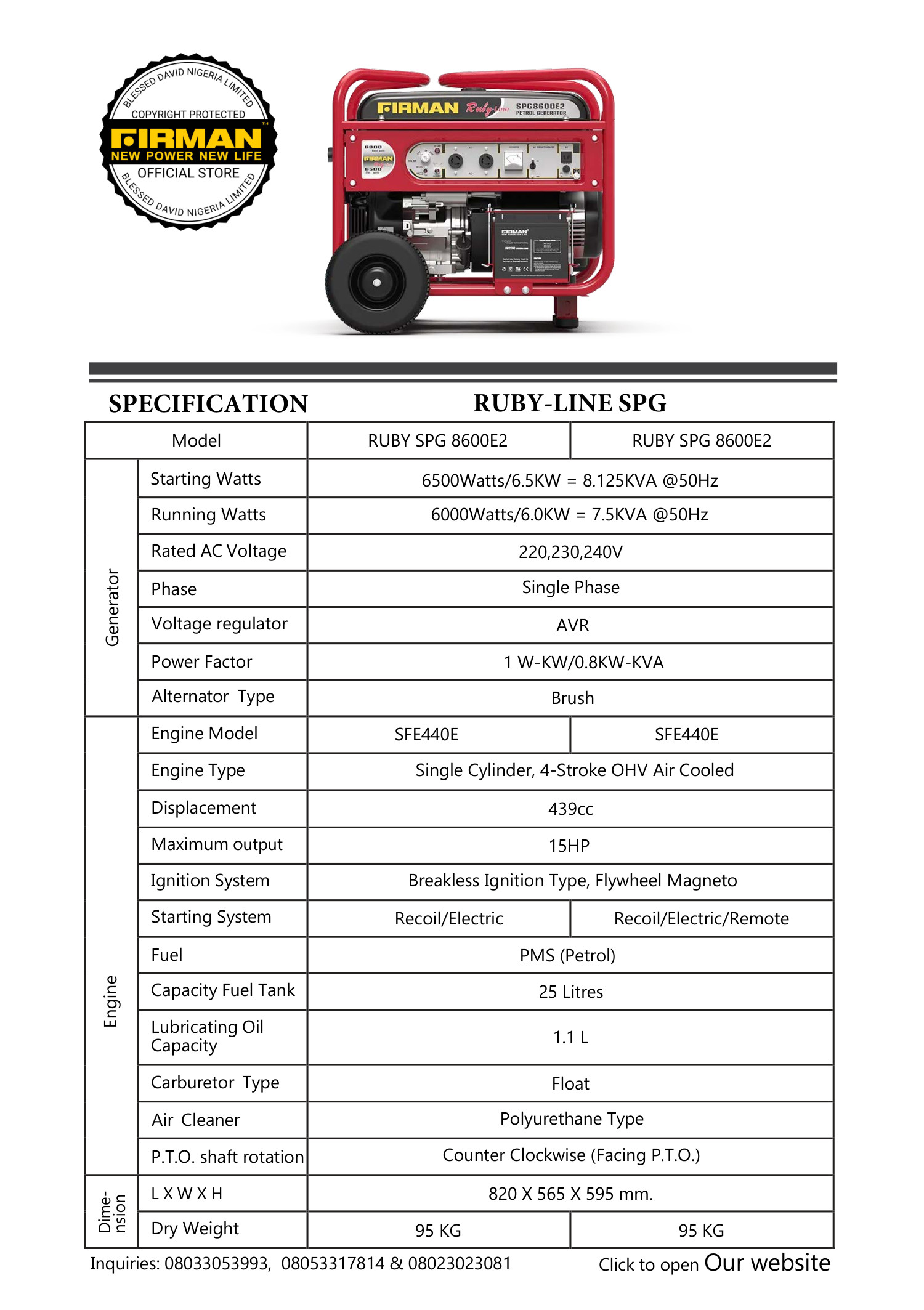 Firman Ruby-Line SPG8600E2.pdf | DocDroid