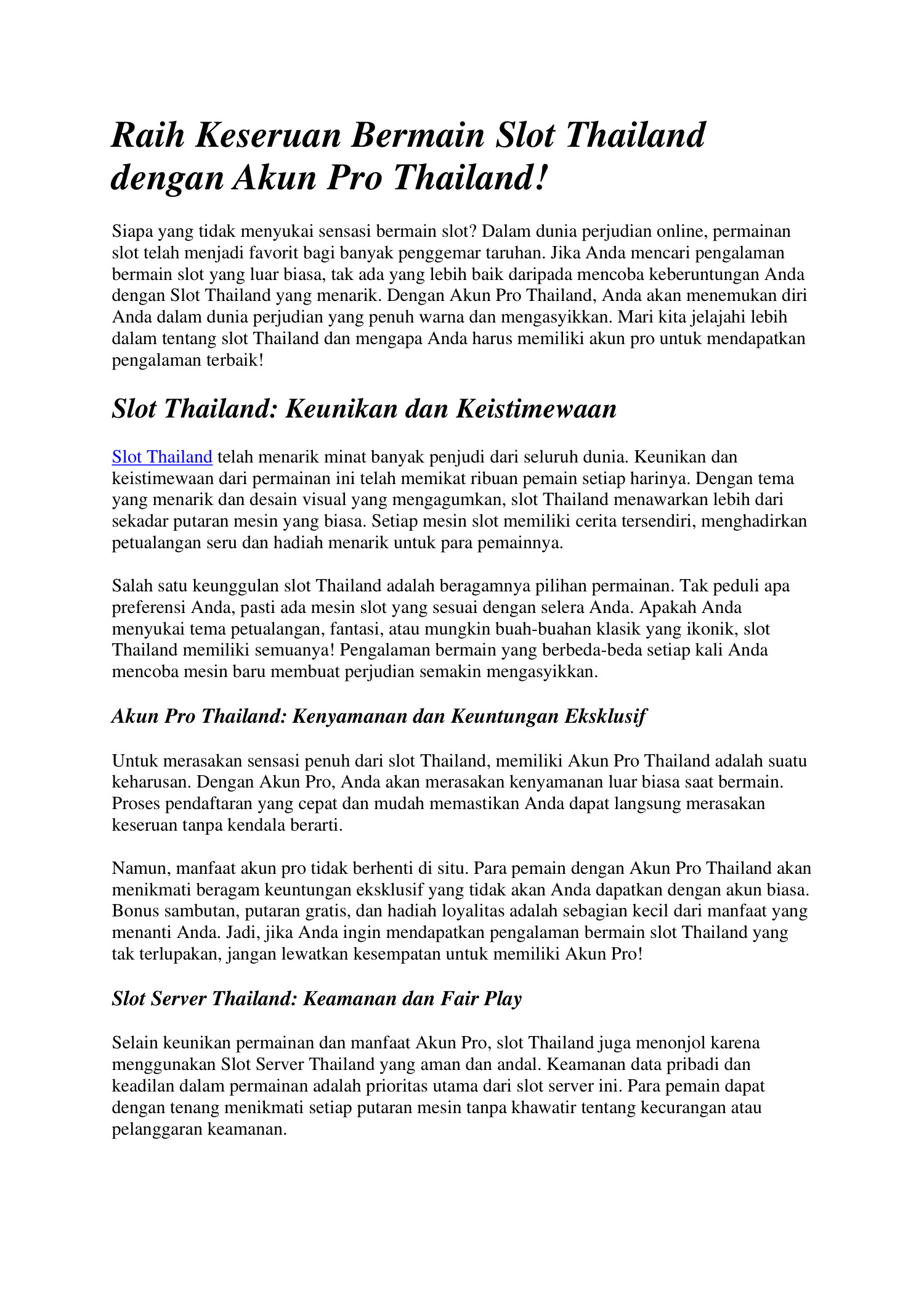 Slot Akun Pro Thailand.docx | DocDroid