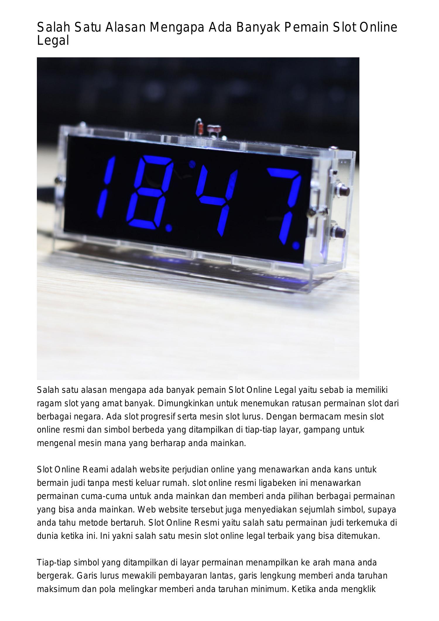 Salah Satu Alasan Kenapa Ada Banyak Pemain Slot Online Resmiathfp.pdf ...