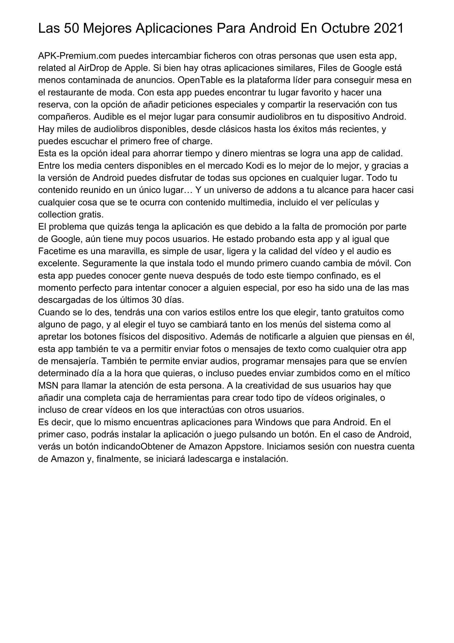 Las 50 Mejores Aplicaciones Para Android En Octubre 2021gboyh.pdf.pdf | DocDroid