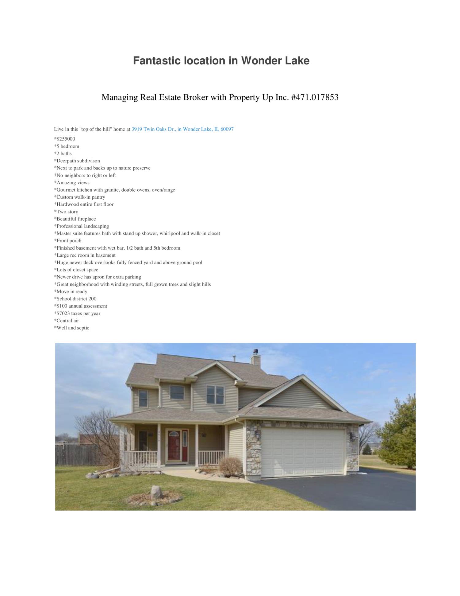 Fantastic location in Wonder Lake.docx | DocDroid