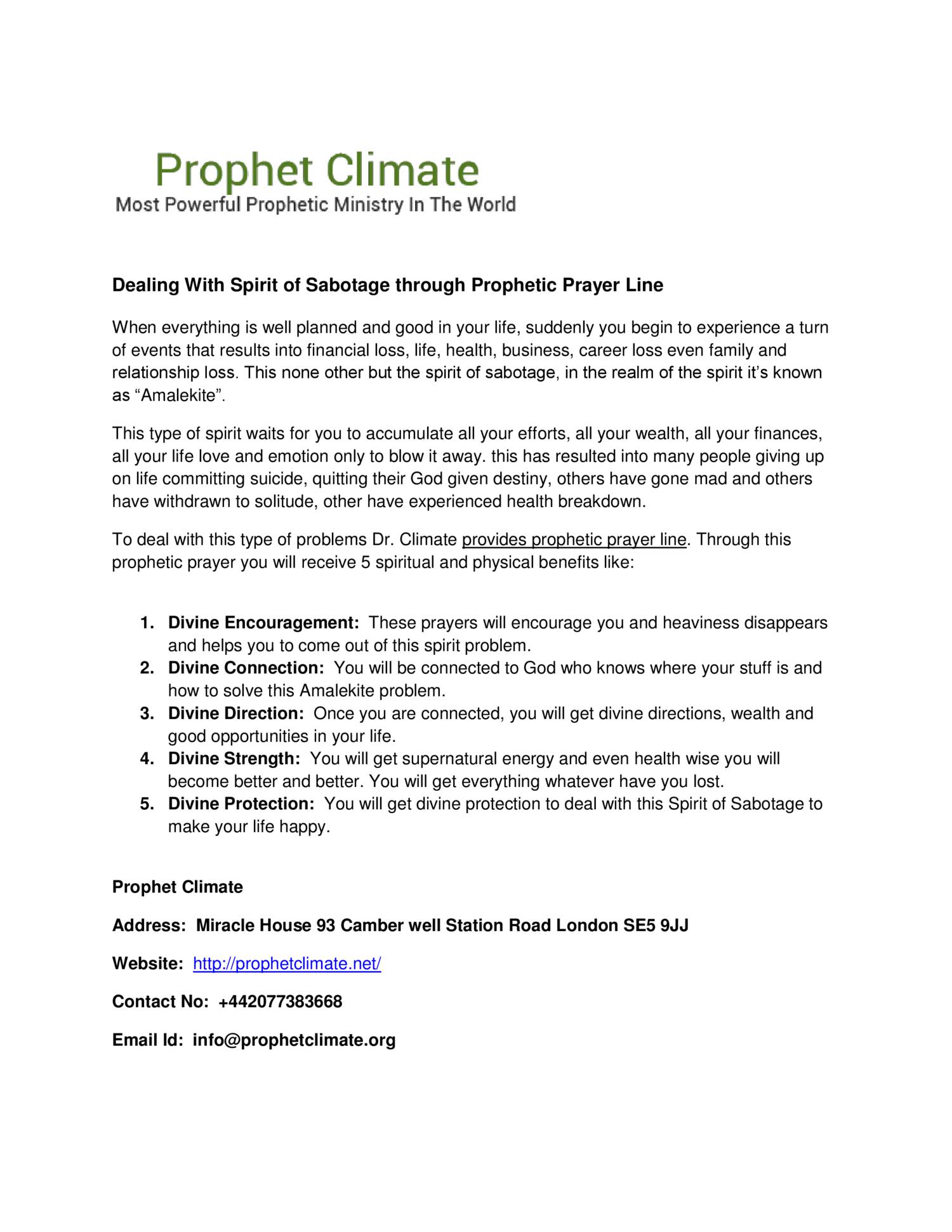Dealing With Spirit of Sabotage through Prophetic Prayer Line.pdf ...