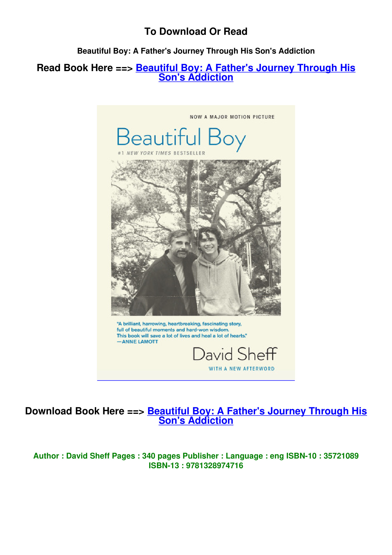 DOWNLOAD EPUB Beautiful Boy A Father s Journey Through His Son s ...