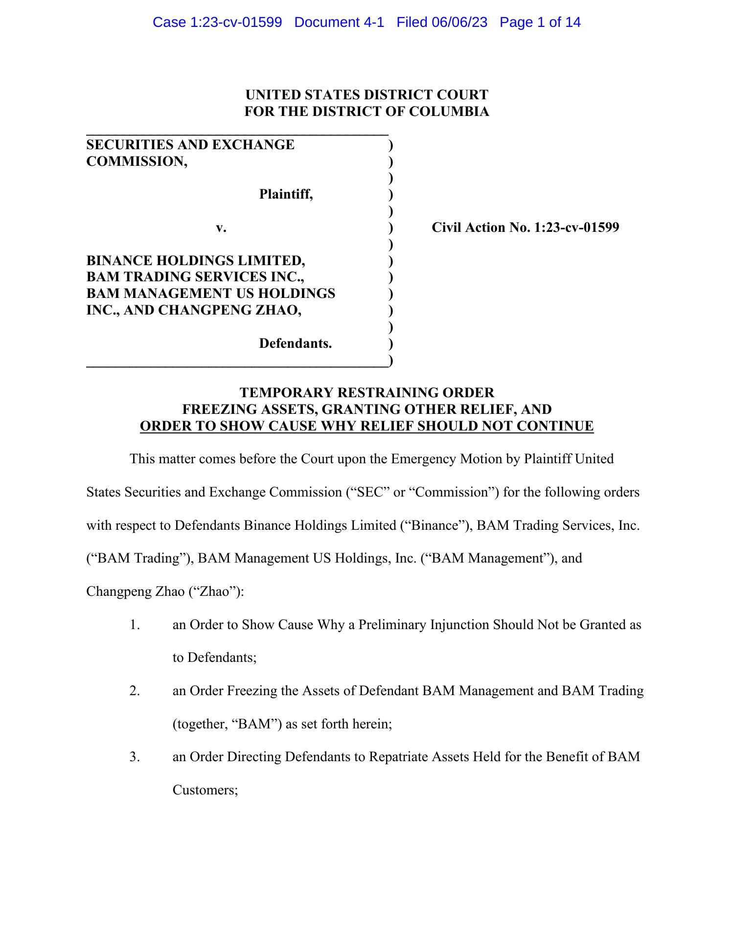 SEC vs BINANCE.pdf | DocDroid
