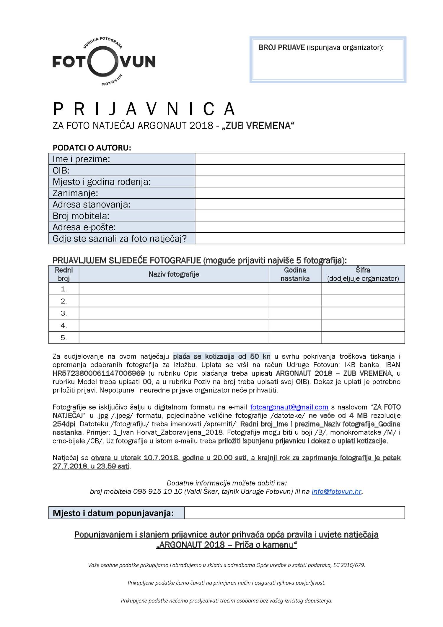 prijavnica - foto natječaj PRIČA O KAMENU.doc | DocDroid