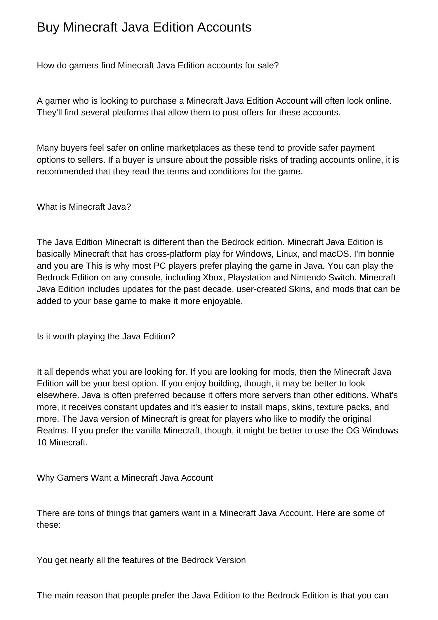 Buy Minecraft Java Edition Accountswifov.pdf.pdf | DocDroid