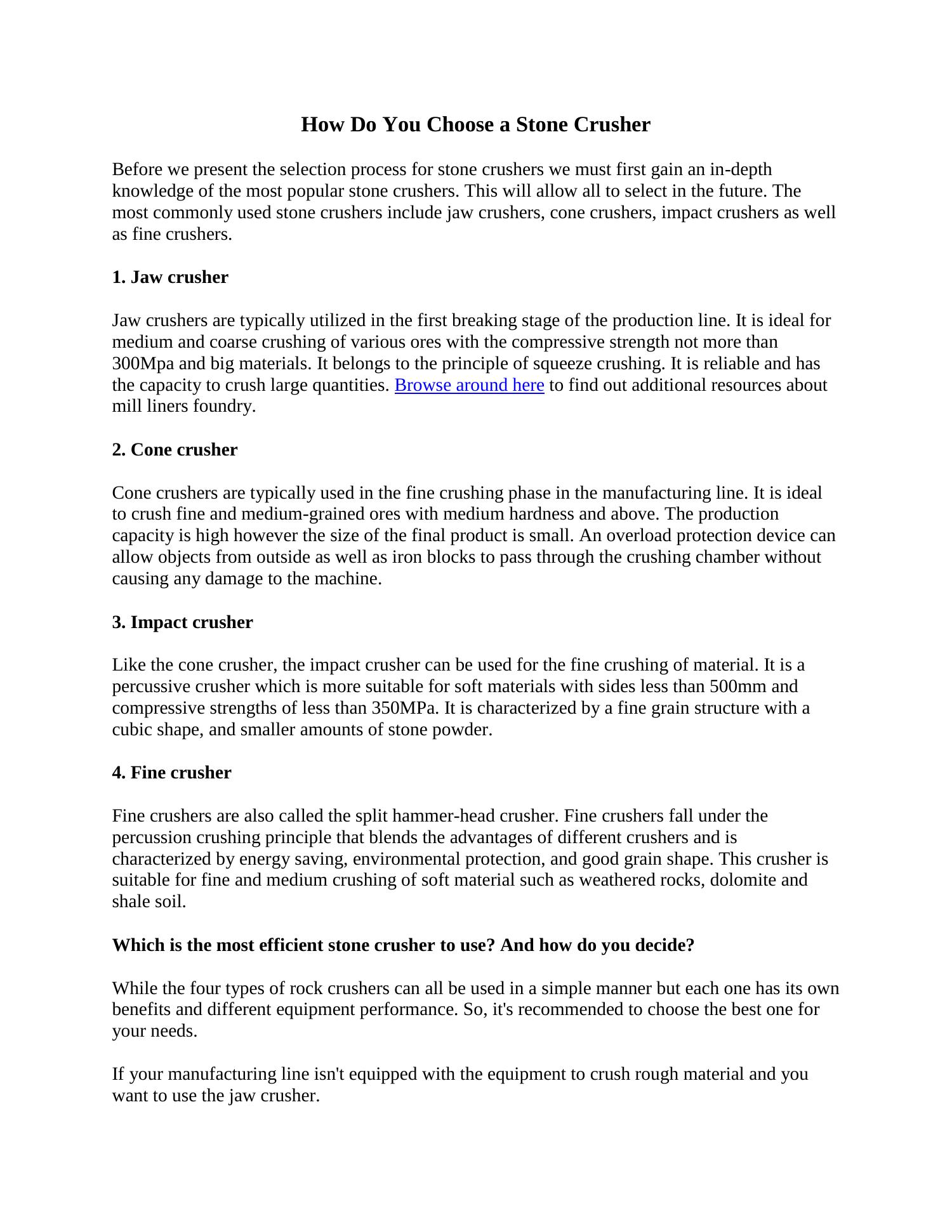 How Do You Choose a Stone Crusher.pdf | DocDroid