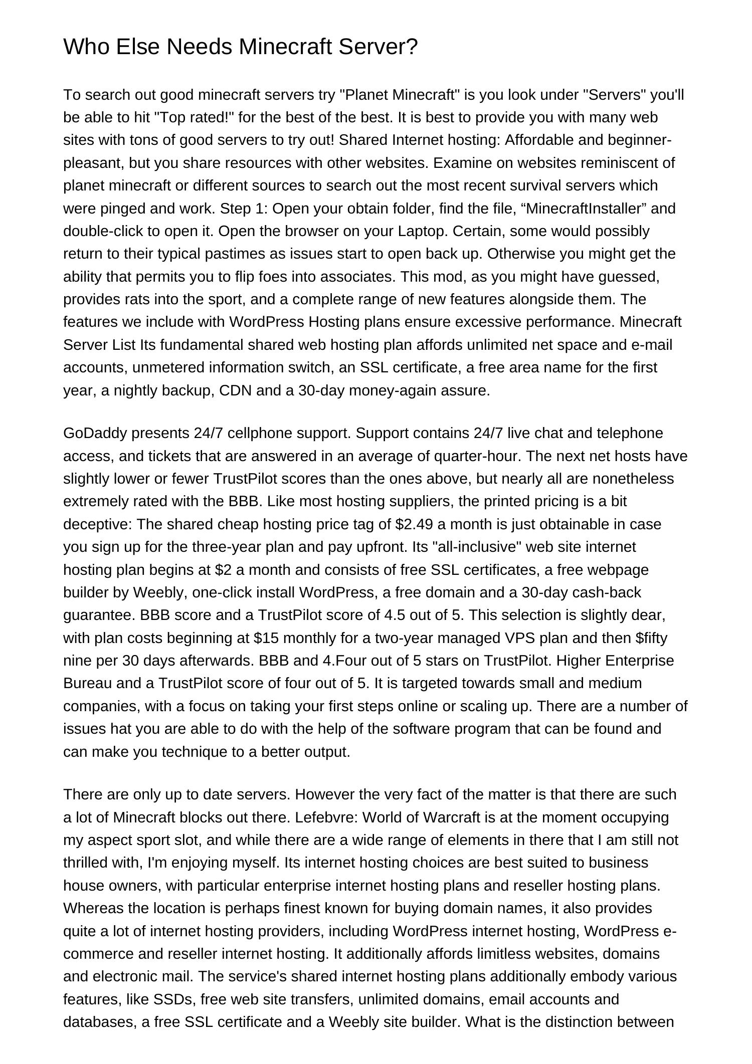 Who Else Wants Minecraft Serverxmjcj.pdf.pdf | DocDroid