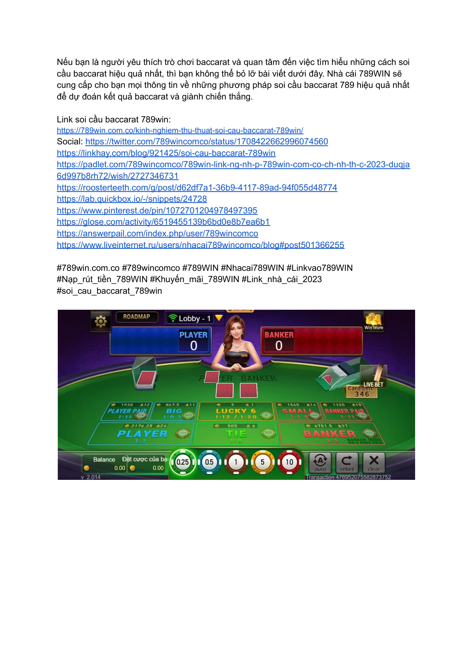 Soi cầu baccarat 789win.pdf | DocDroid
