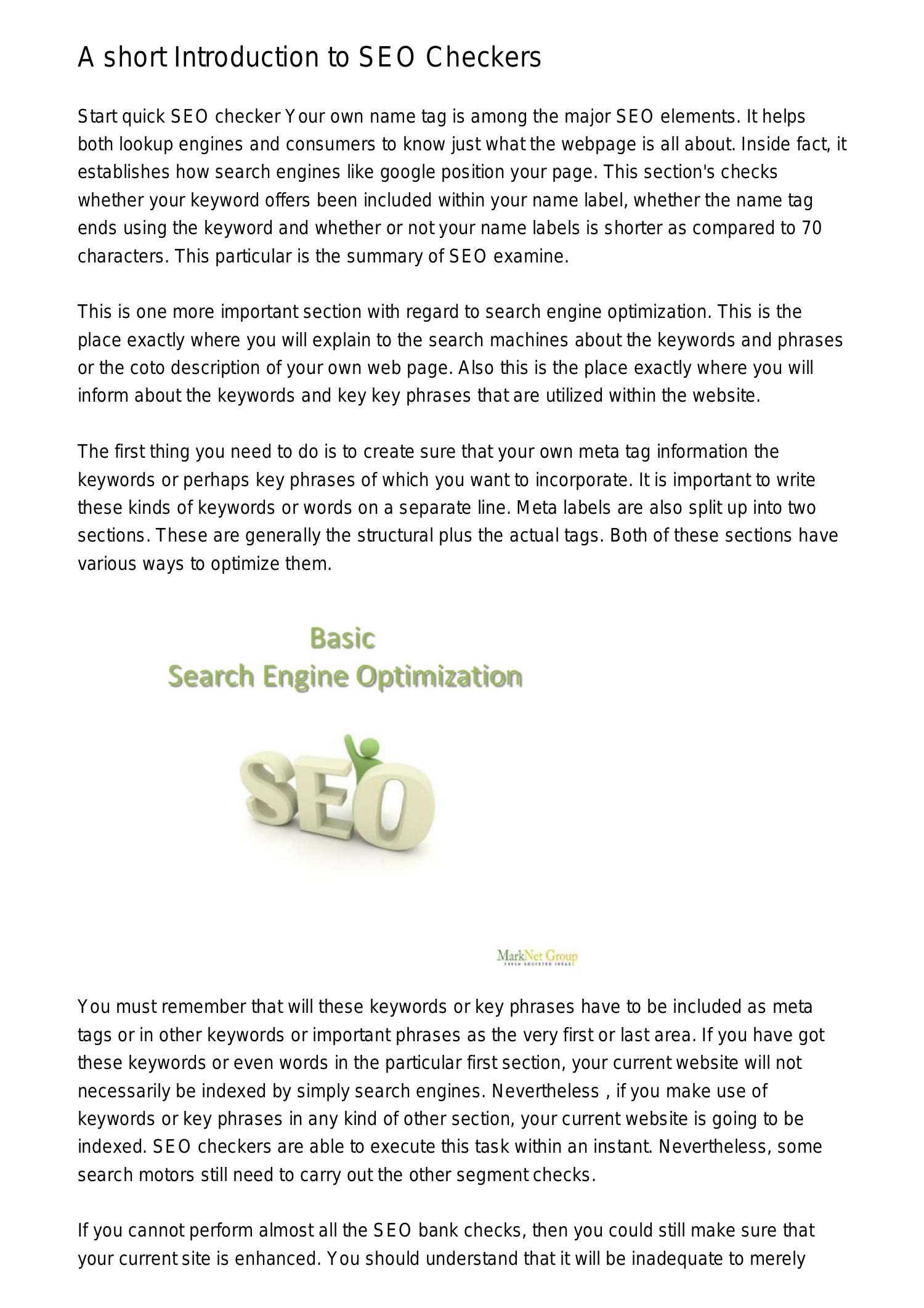 A quick Introduction to SEARCH ENGINE OPTIMISATION Checkersbubiq.pdf.pdf | DocDroid