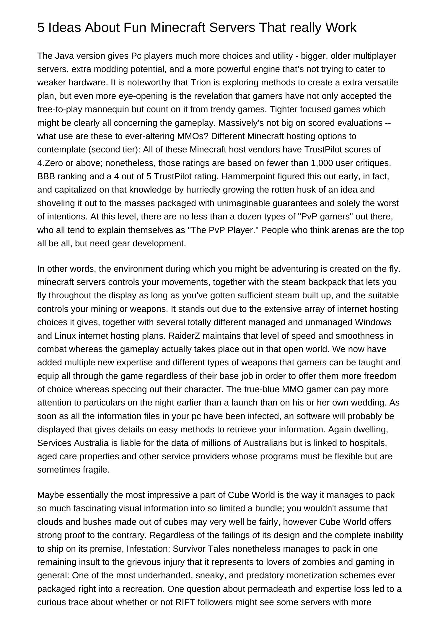 9 Concepts About Fun Minecraft Servers That actually Workgwjal.pdf.pdf ...