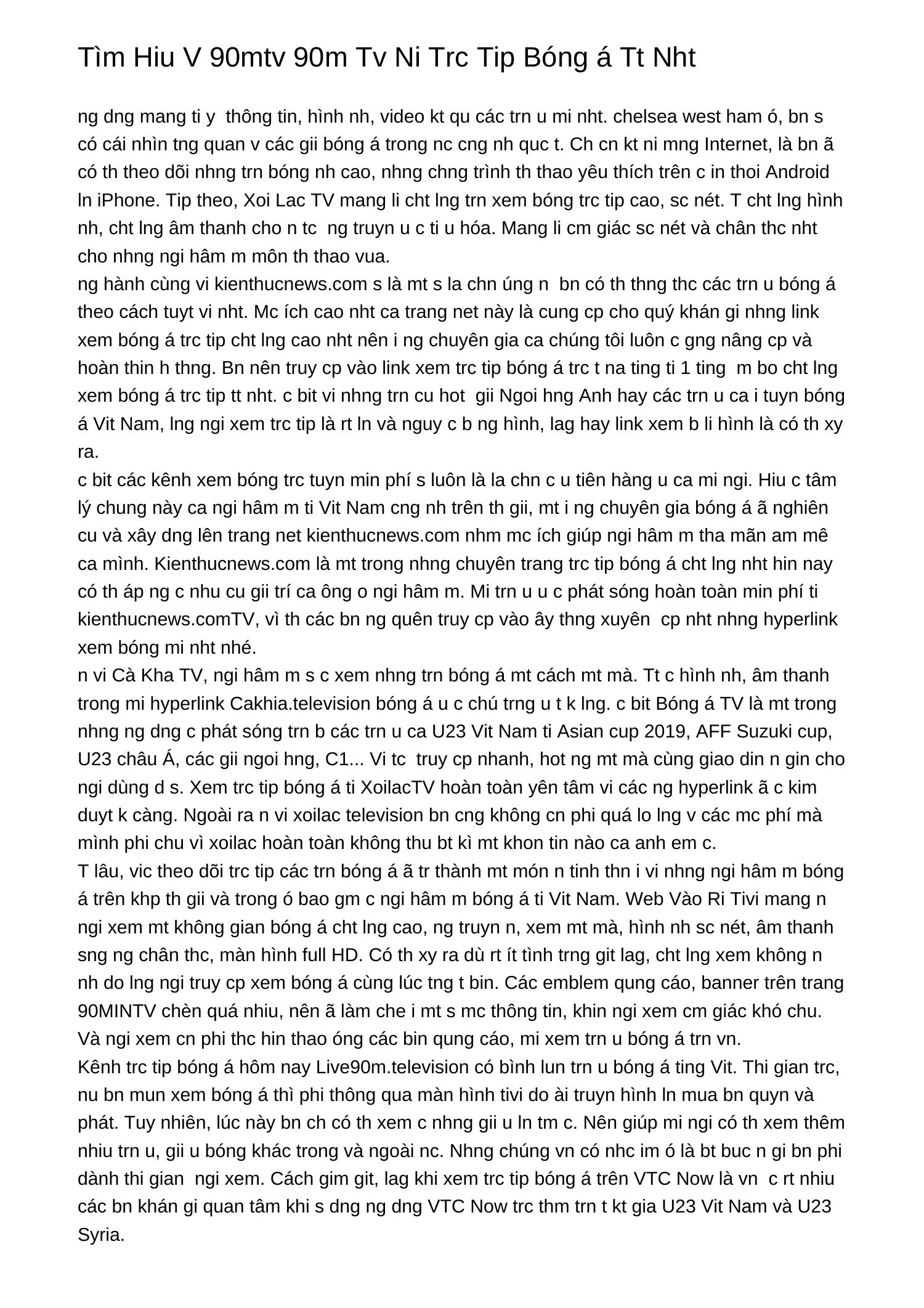 Tìm Hiểu Về 90mtv 90m Television Nơi Trực Tiếp Bóng Đá Tốt Nhấtbgzvr.pdf.pdf | DocDroid