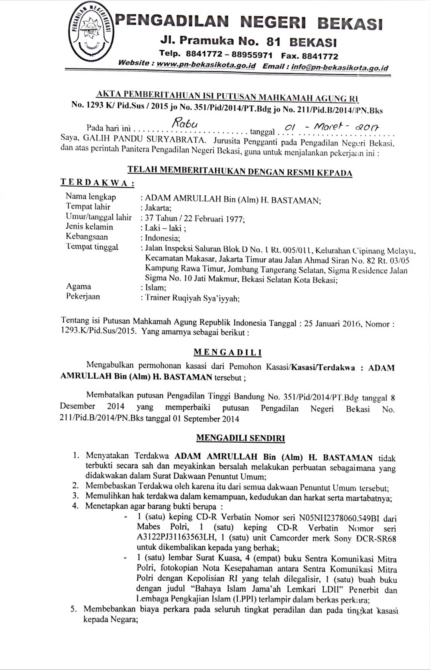Putusan MA - Adam Amrullah - 25 Jan 2017.pdf | DocDroid