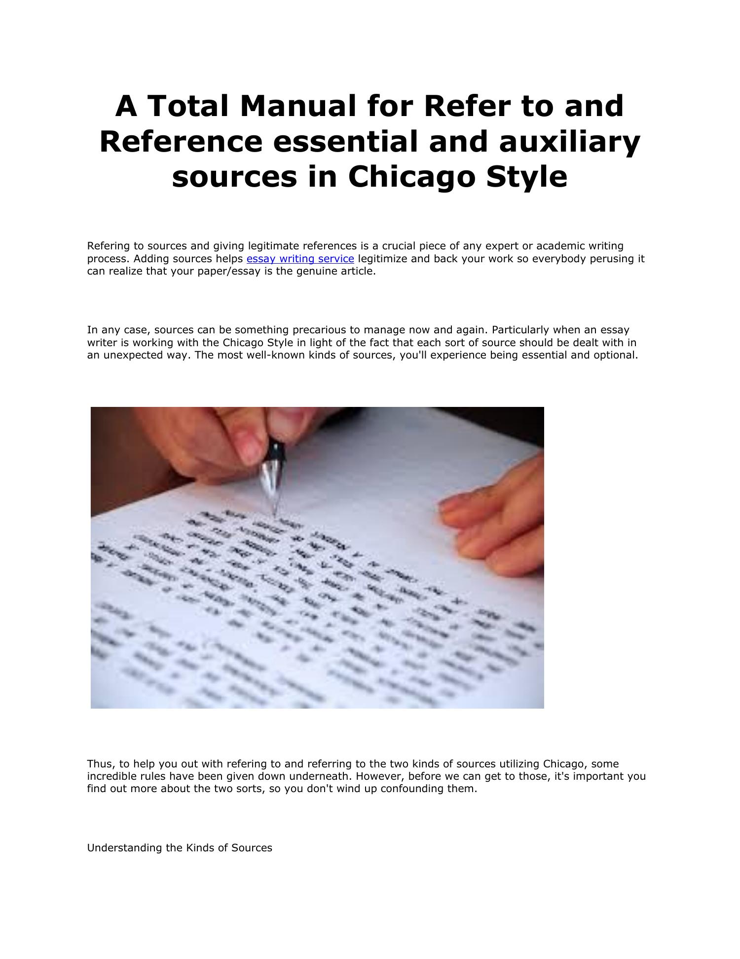 A Total Manual for Refer to and Reference essential and auxiliary ...
