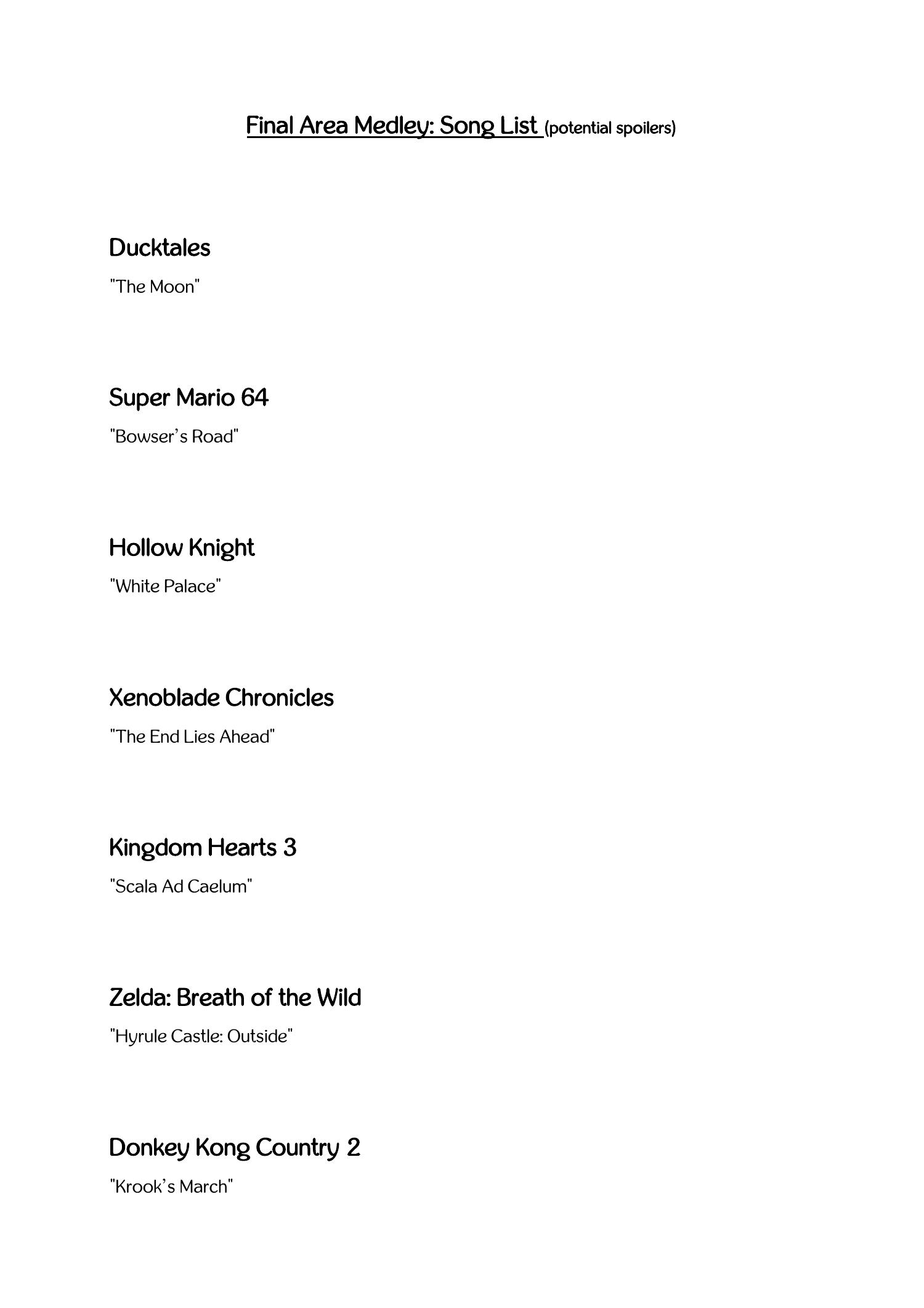 Final Area Medley Song List.pdf | DocDroid