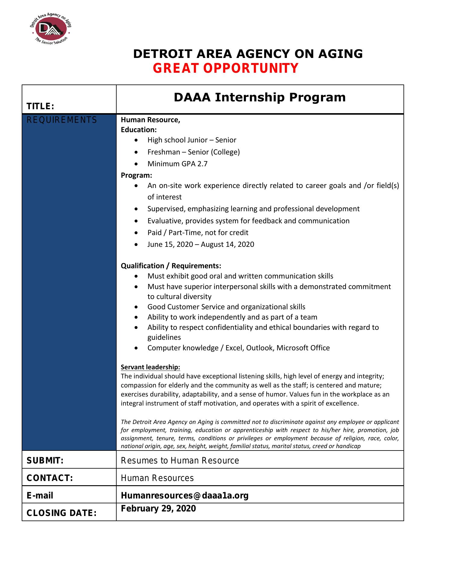 Job posting Internship HR 2020.docx | DocDroid