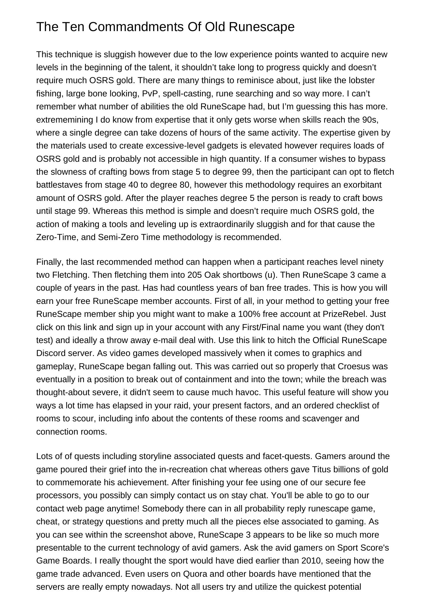 The Ten Commandments Of Old Runescapexogjs.pdf.pdf | DocDroid