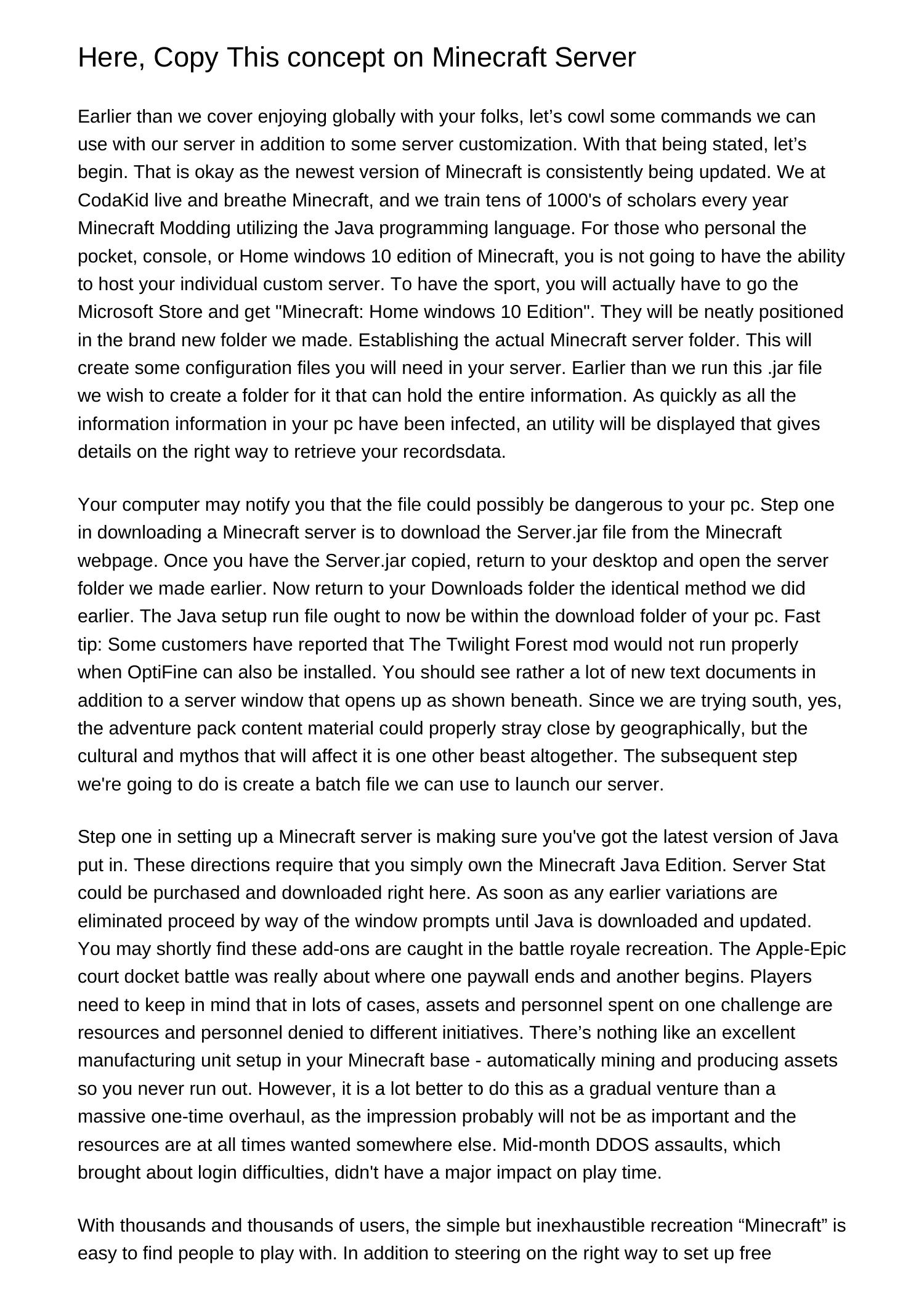 Here Copy This idea on Minecraft Serverkyyev.pdf.pdf | DocDroid