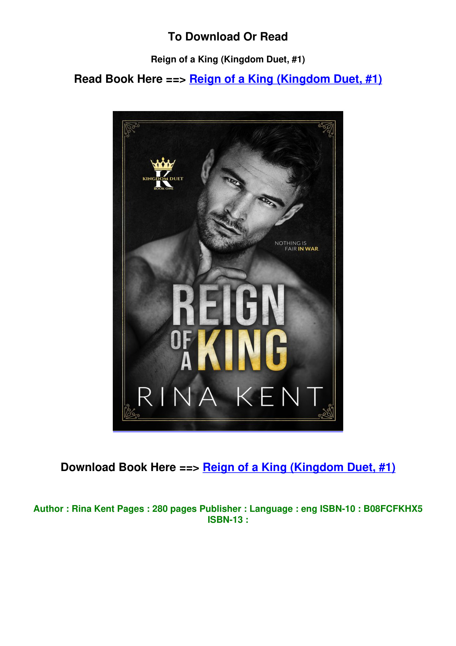 Pdf Download Reign of a King Kingdom Duet 1 By Rina Kent.pdf | DocDroid