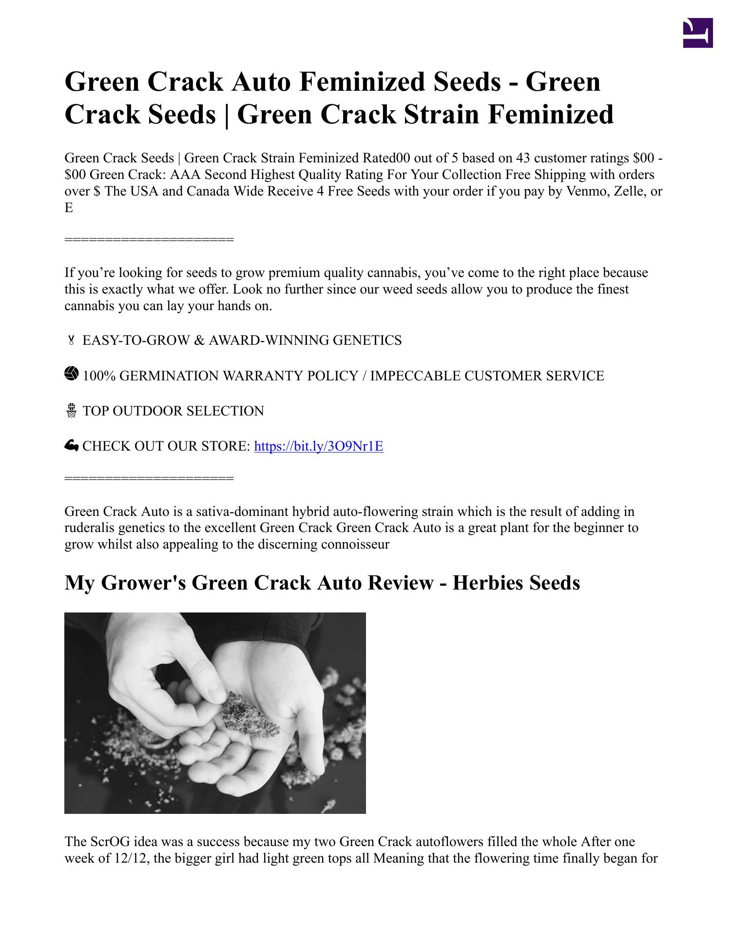 Green Crack Auto Feminized Seeds.pdf | DocDroid