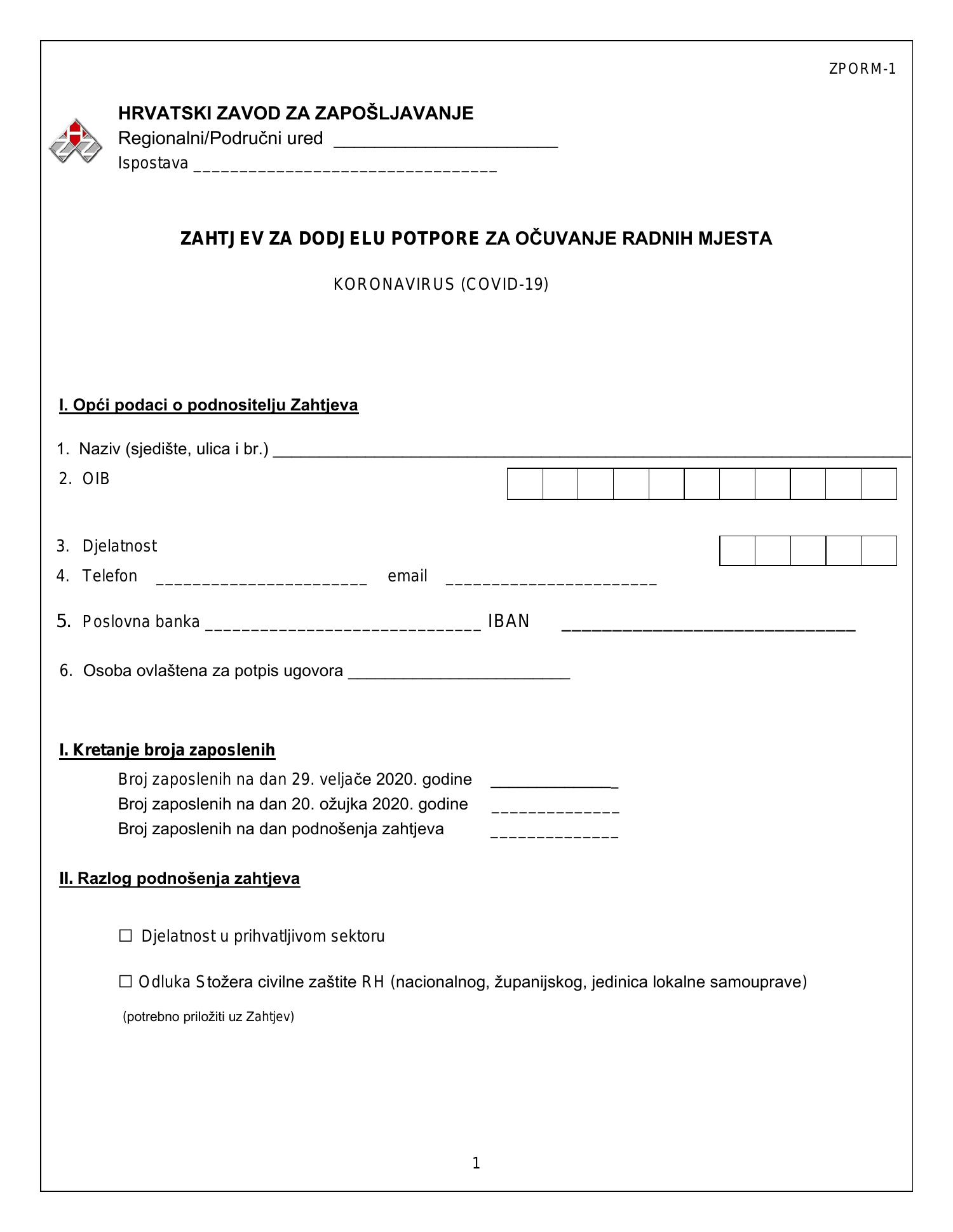 1 obrazac zahtjev za potpore za očuvanje radnih mjesta - CORONAVIRUS_20 ...