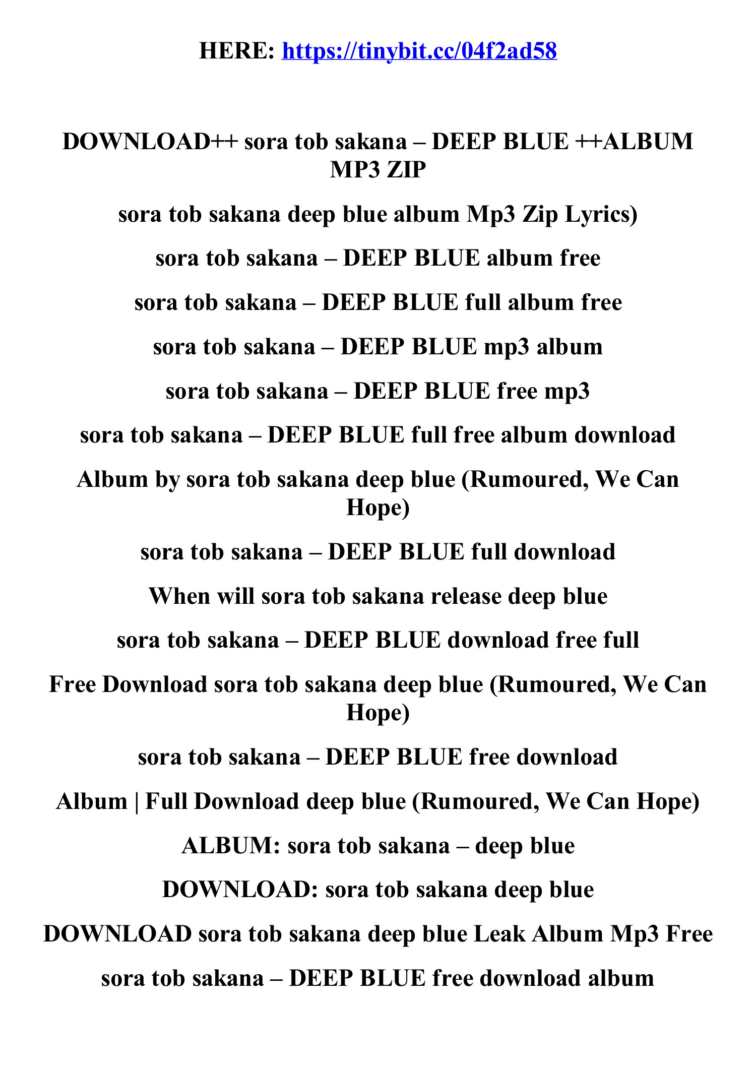 download_sora_tob_sakana_deep_blue_album_mp3_zip.pdf | DocDroid