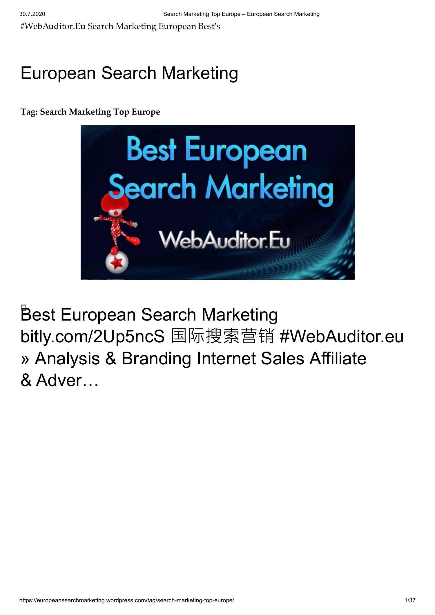 Search Marketing Top Europe – European Search Marketing #WebAuditor.Eu ...