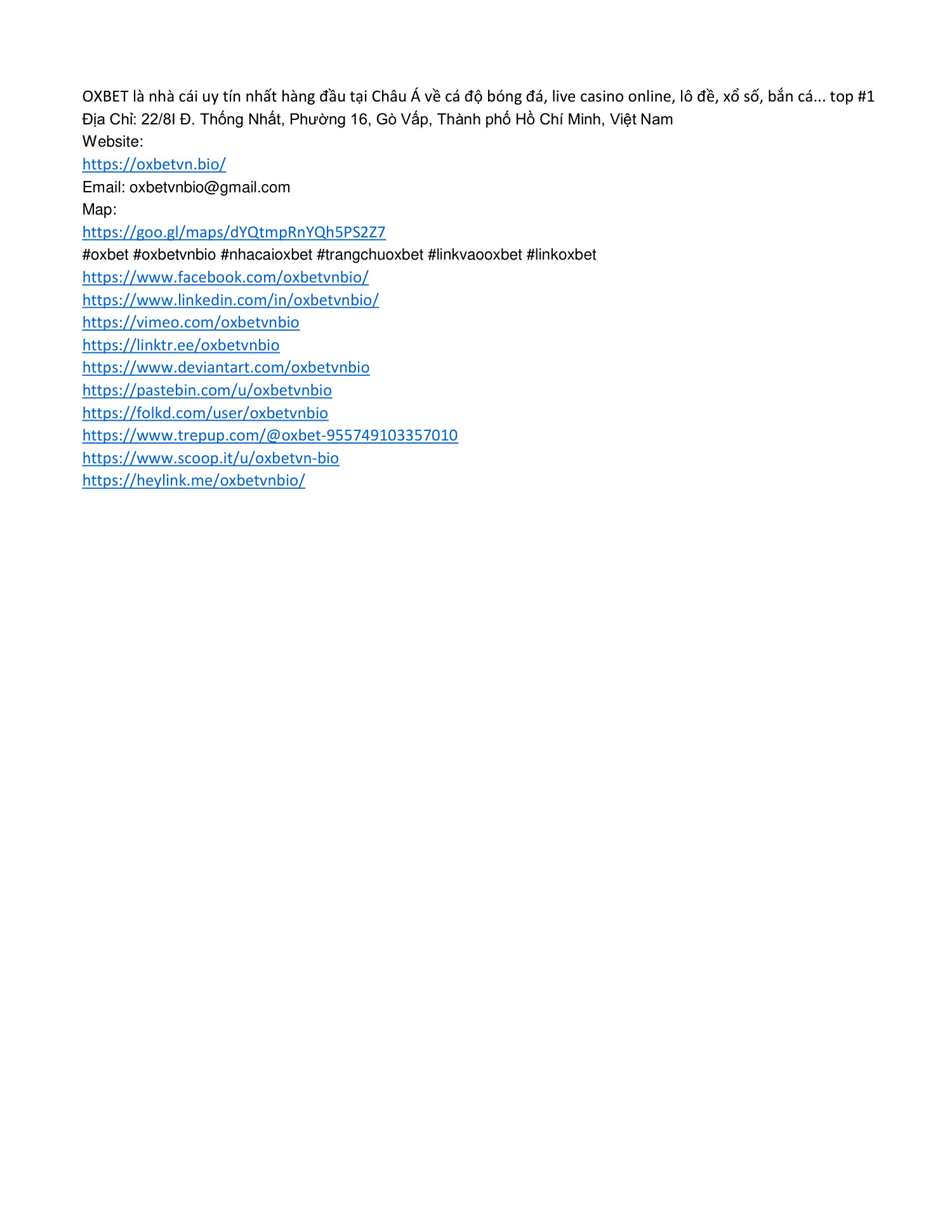 OXBETVN Bio.xlsx | DocDroid